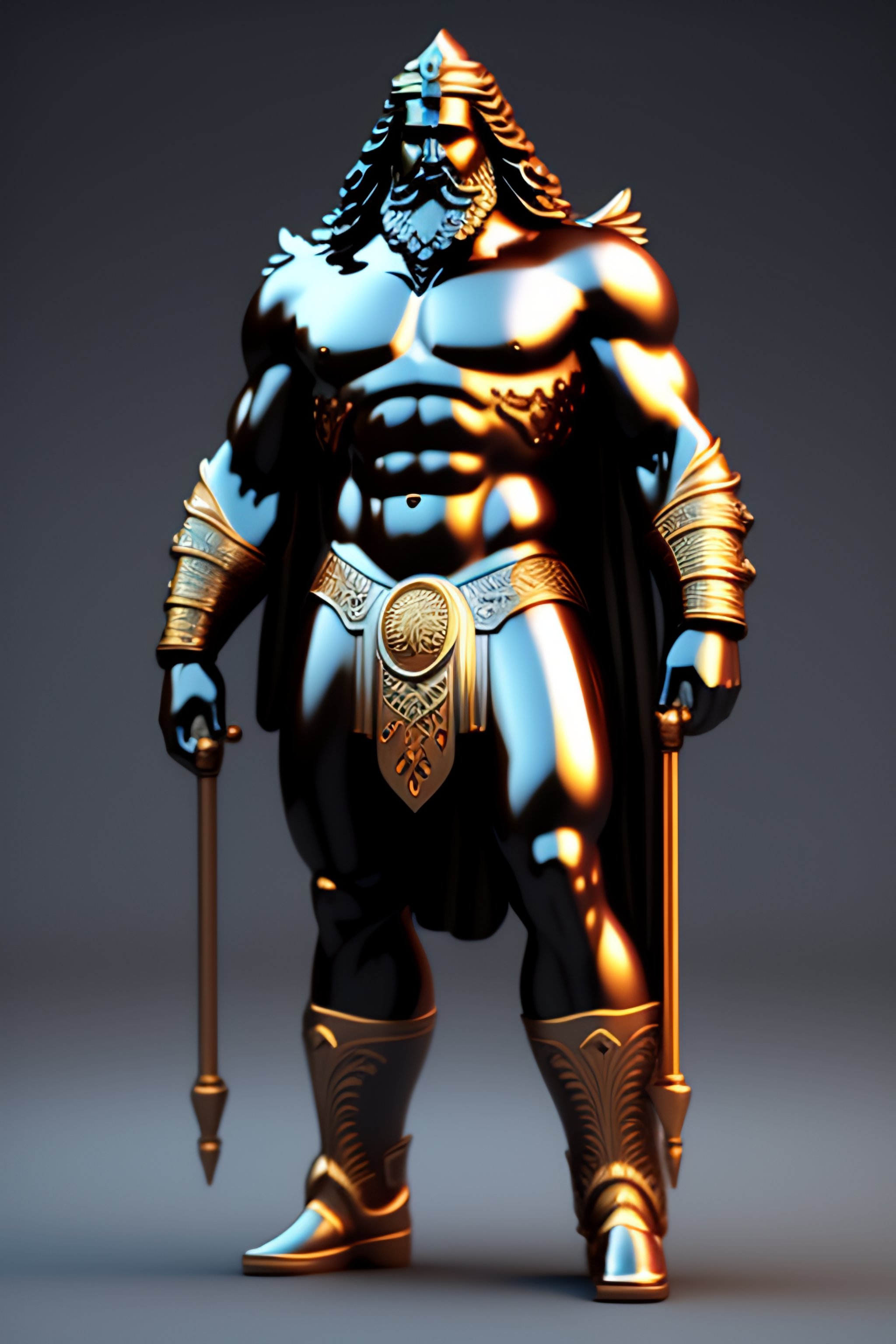 Lexica - 3d humanoid zeus gemini warrior