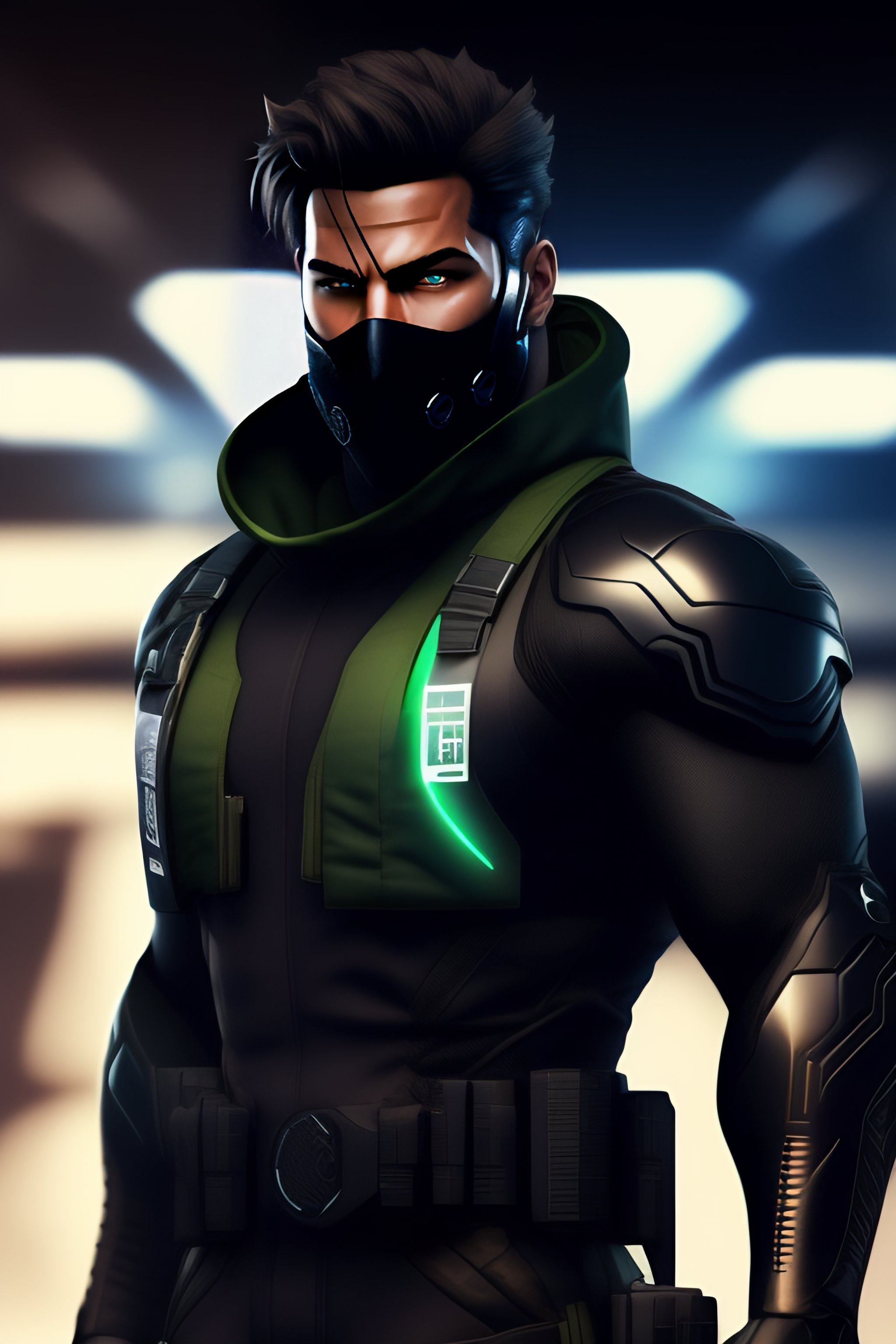 Lexica - Solid snake cyborg ,tech, suit, military ,sci-fi ,symmetry ...