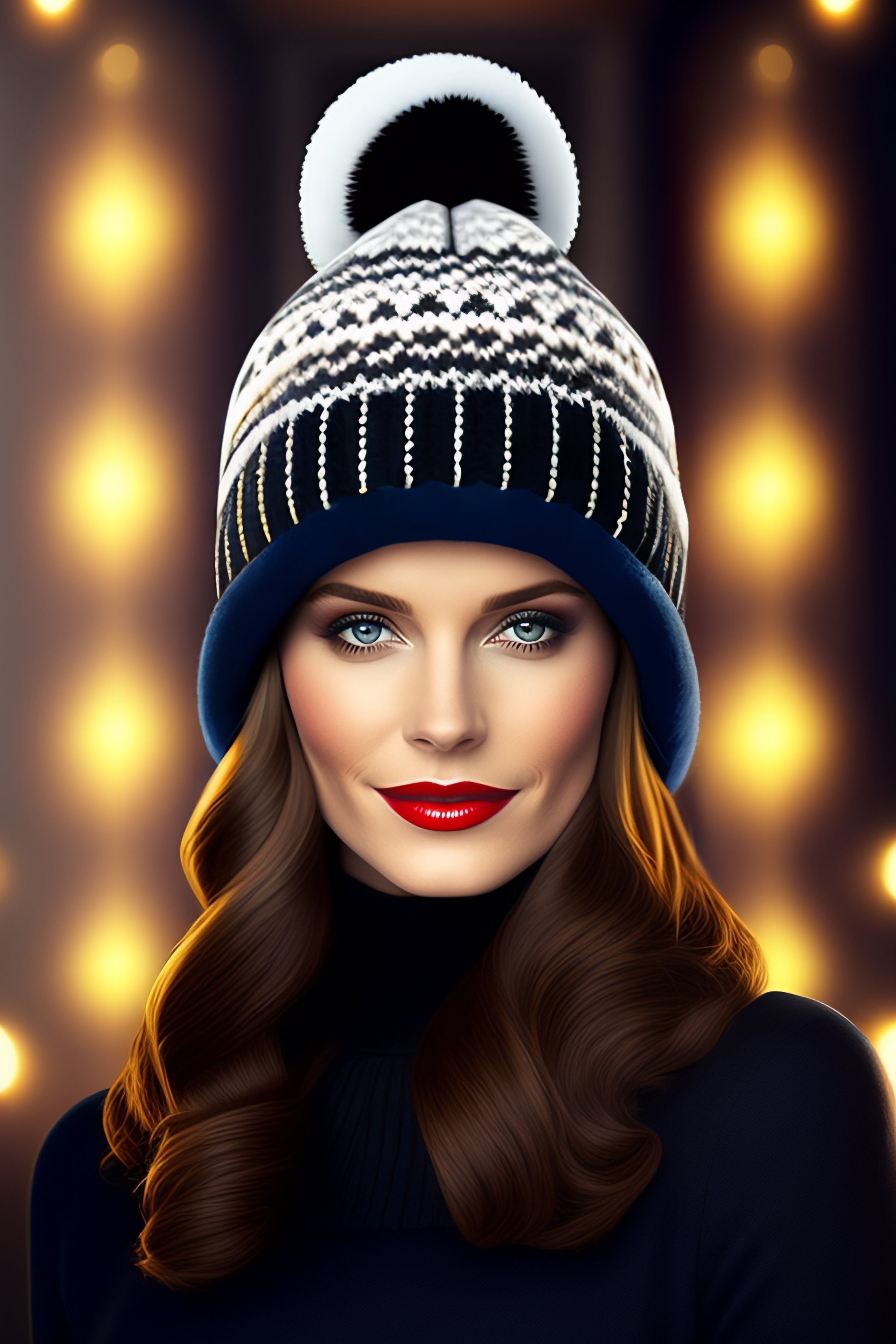 Lexica - Wednesday addams winter hat knitted