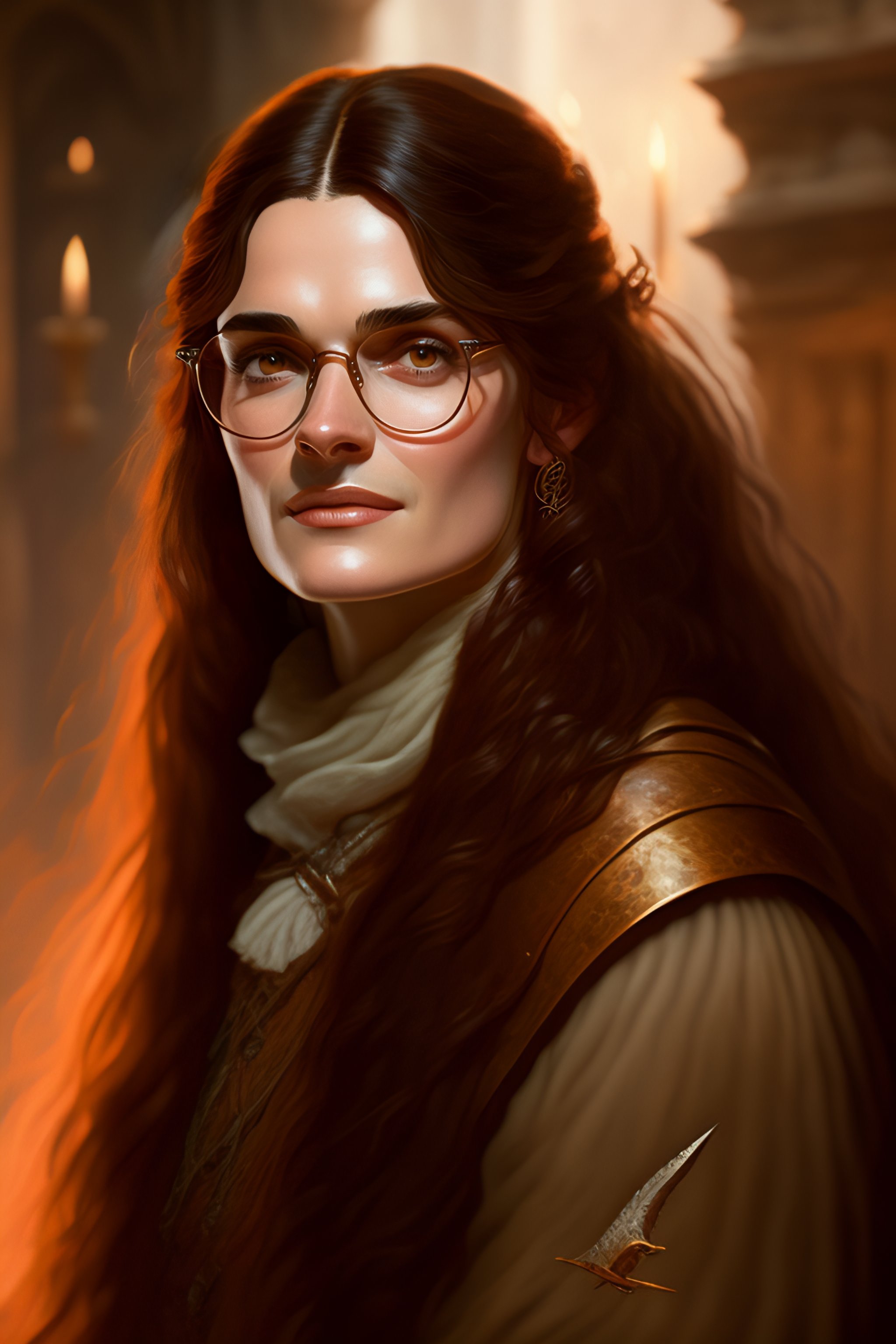 Lexica - Freckled wearing spectacles medieval reporter writing in a ...