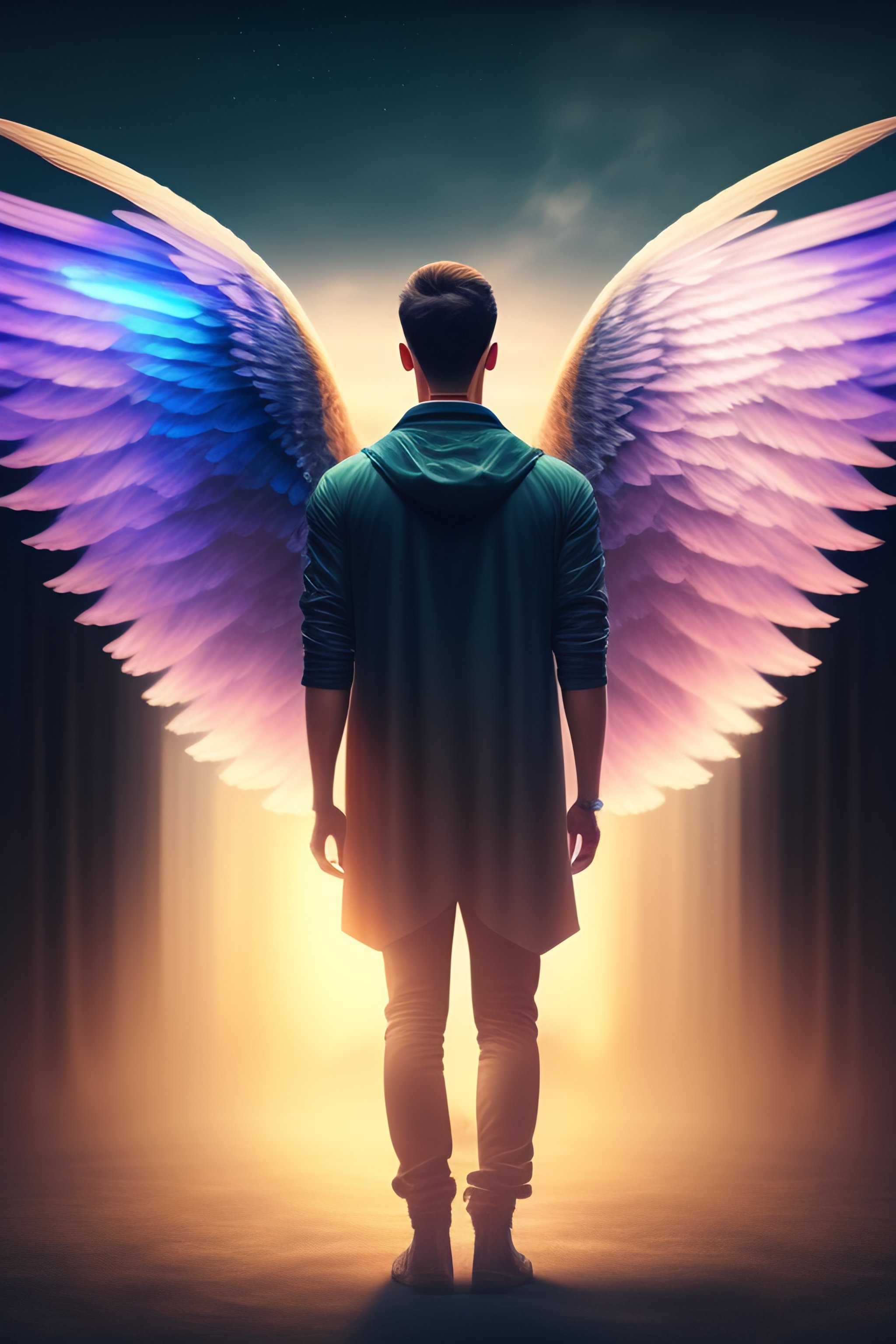Lexica - A human that have wings and tail