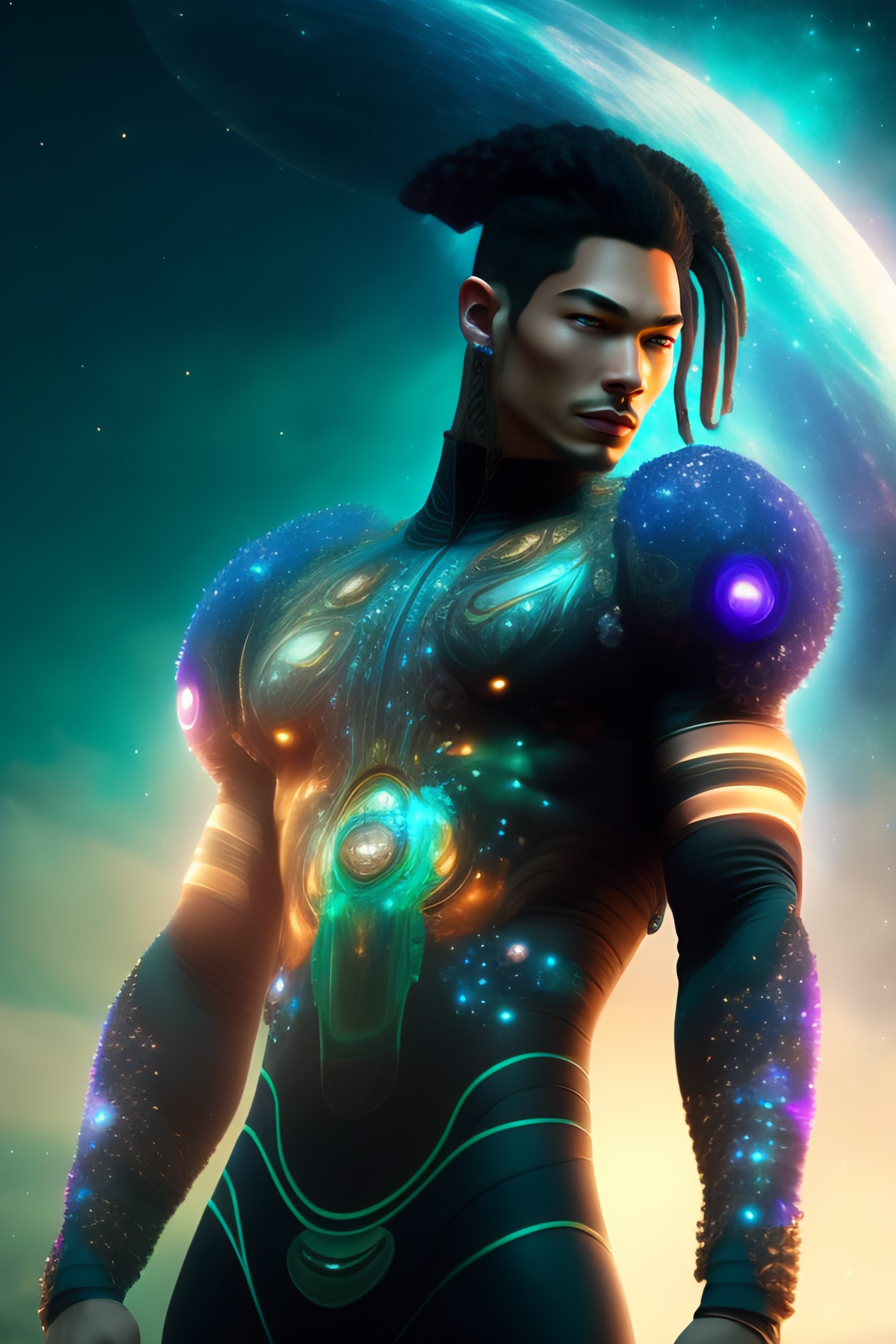 Lexica - Hyperdetailed photorealistic bioluminescent biopunk full body ...