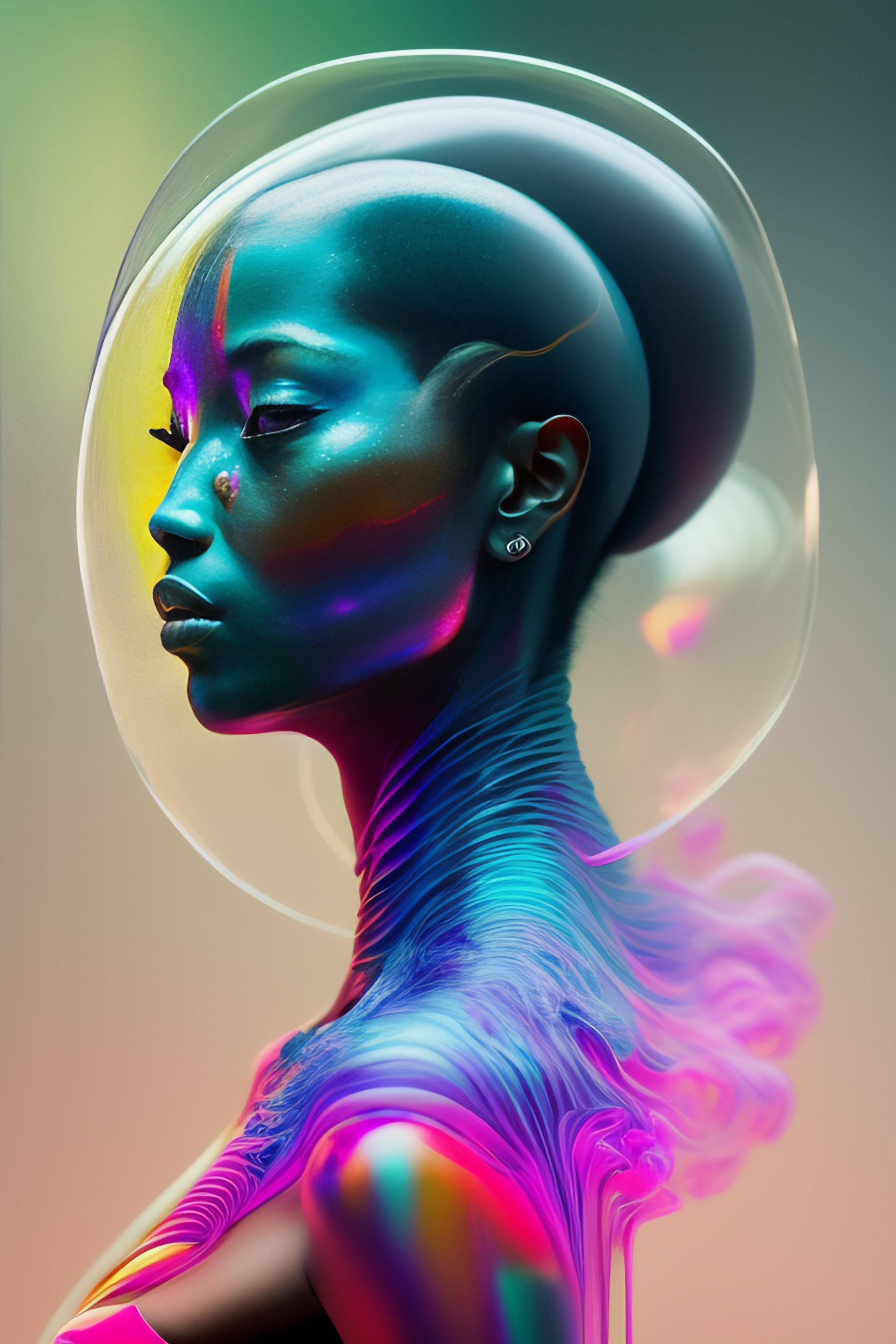 Lexica - Paintings of alien demons with translucent skin on parts of ...