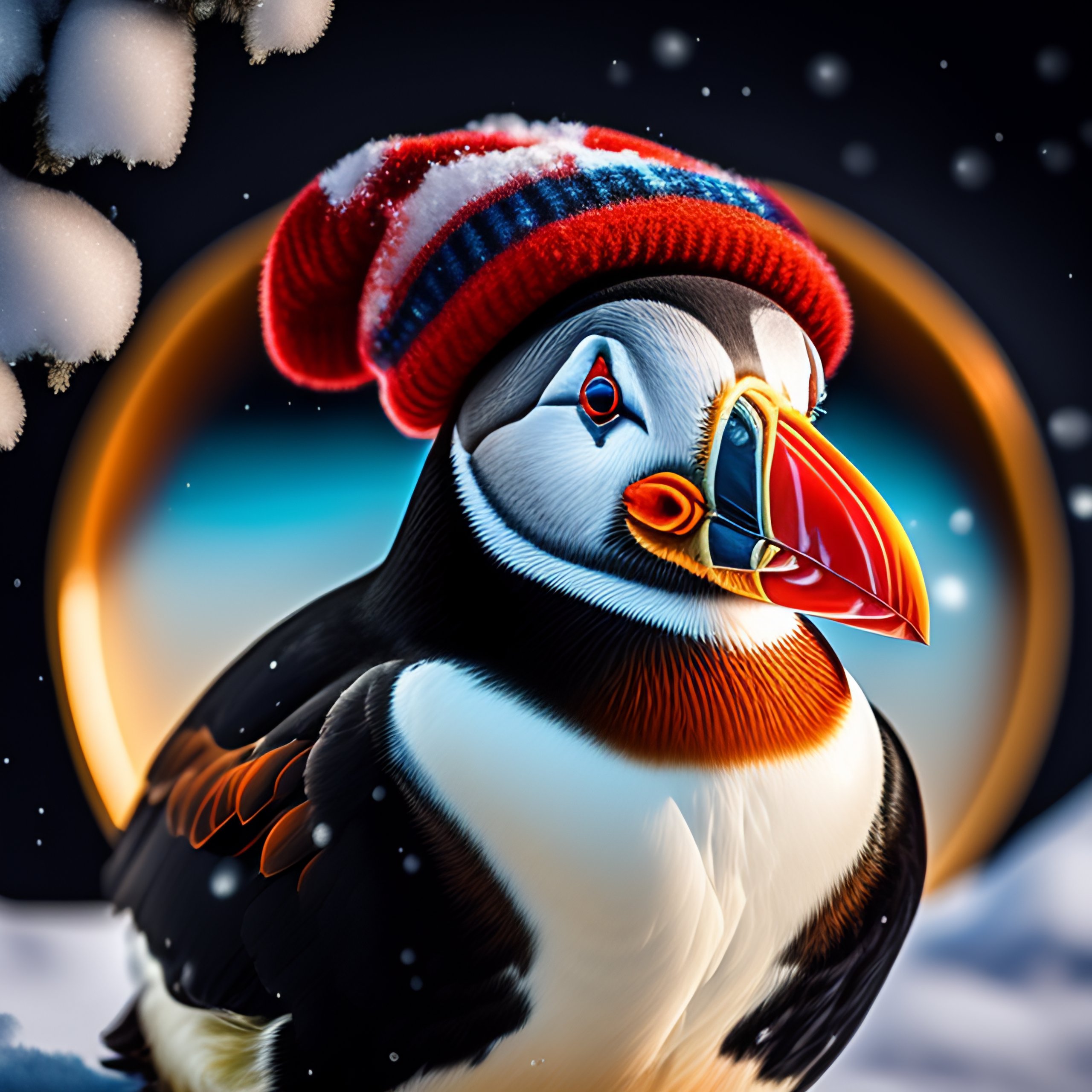 Lexica - Beautiful and bright advertising, photography of a puffin in ...