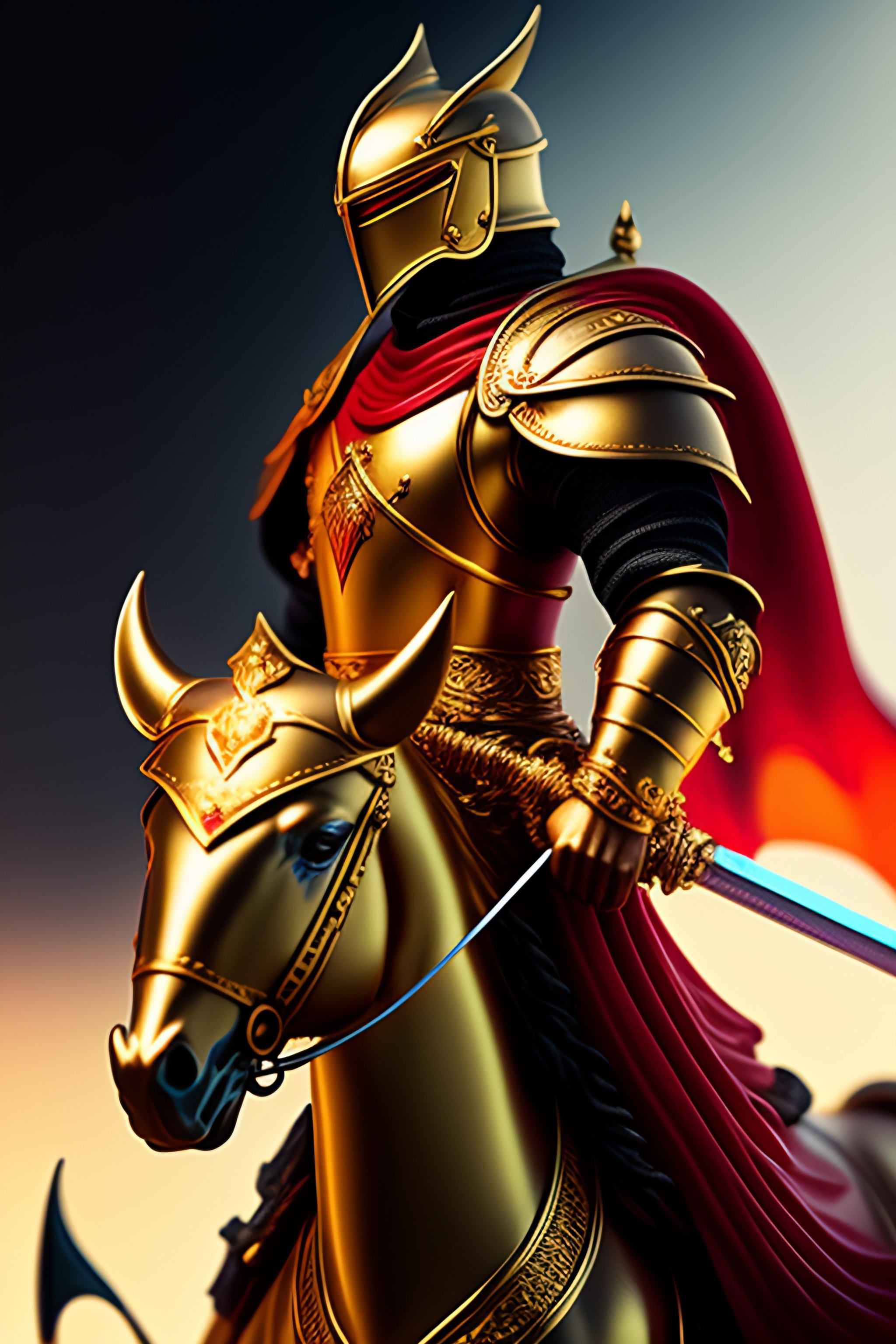 Golden Knight Art