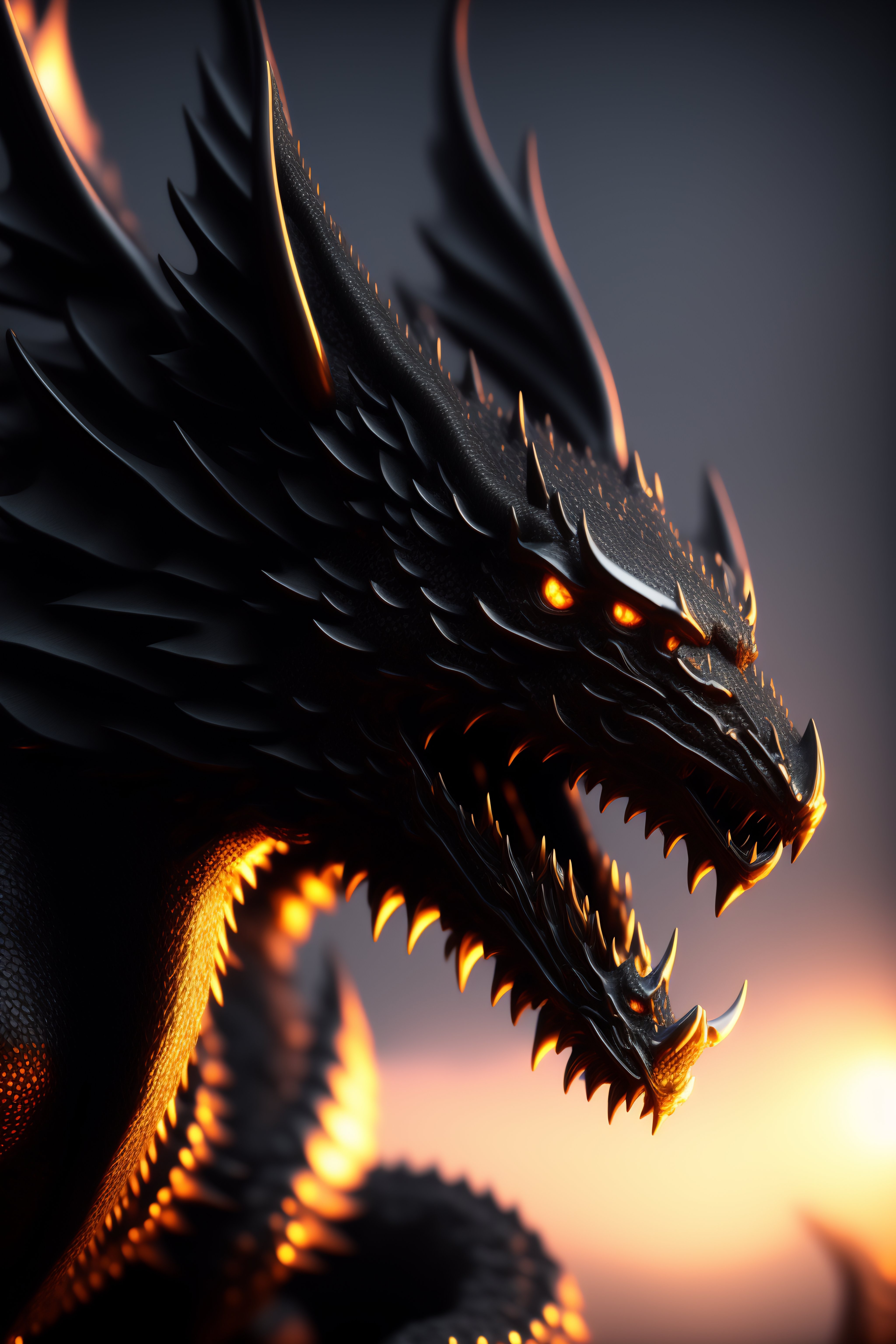 Lexica - Black dragon, depth of field,32k, natural light, ray tracing ...