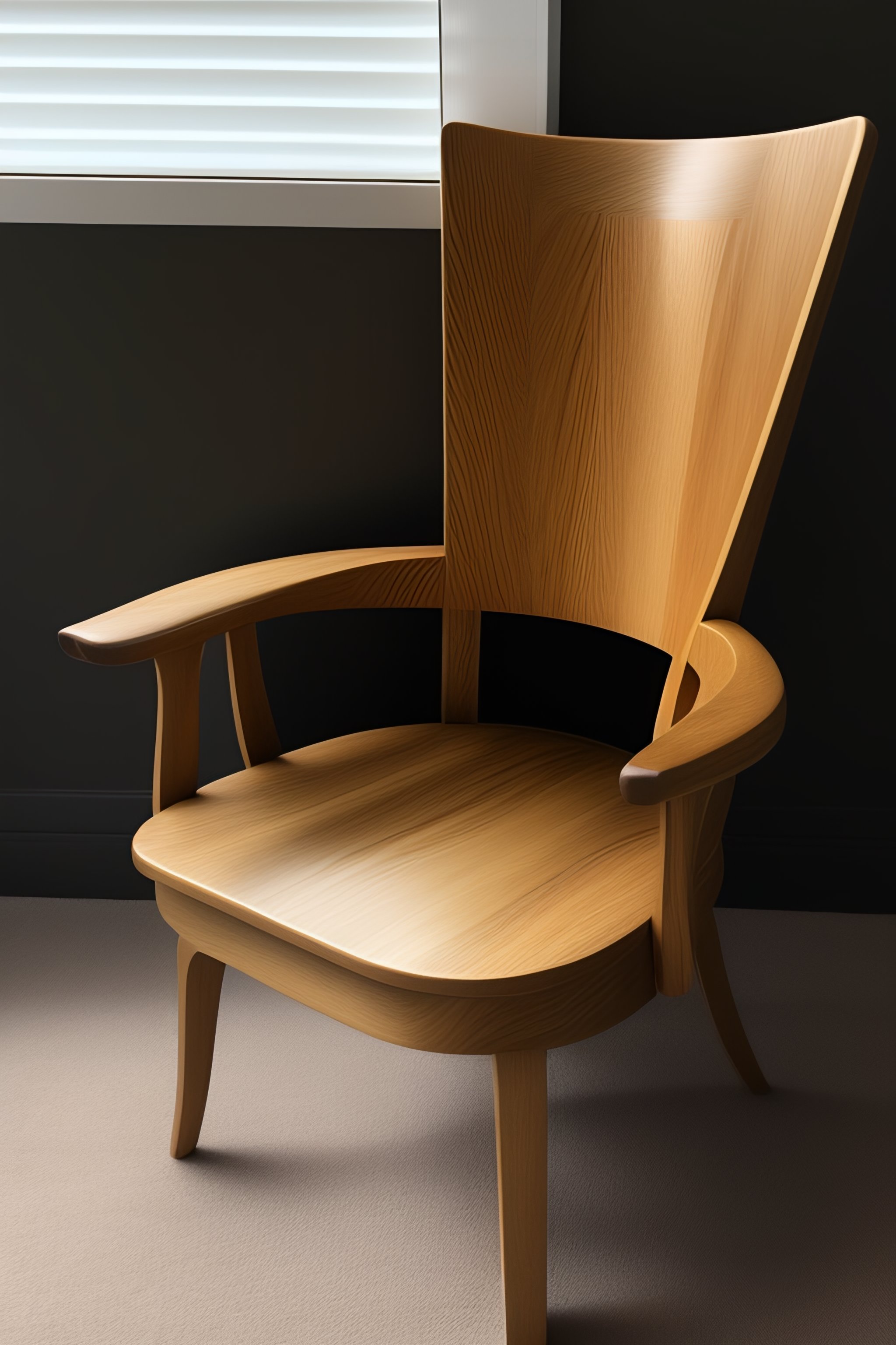 Lexica - Modern and simple oak wood arm chair comfy