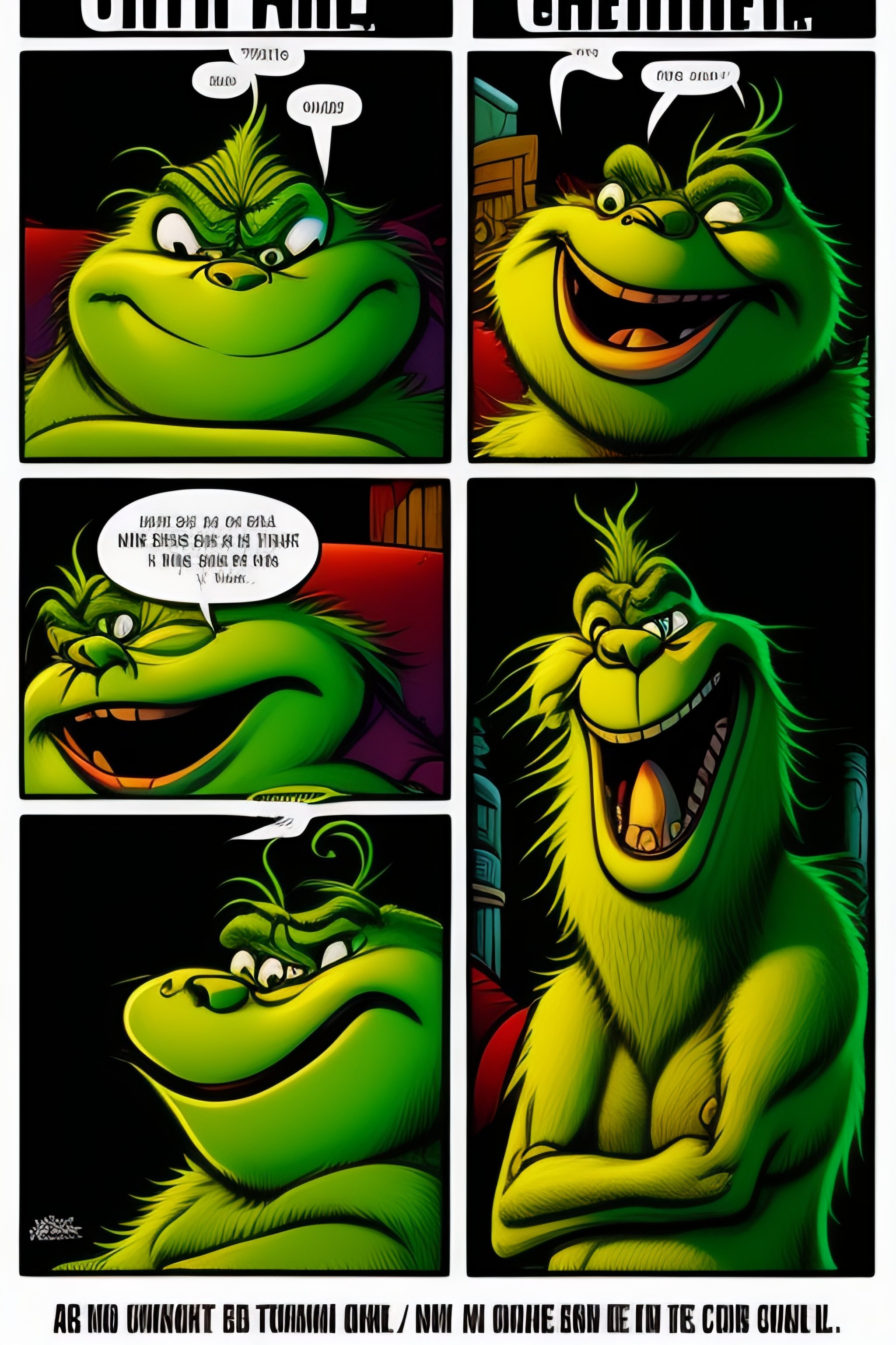 Lexica - Grinch laughing comic