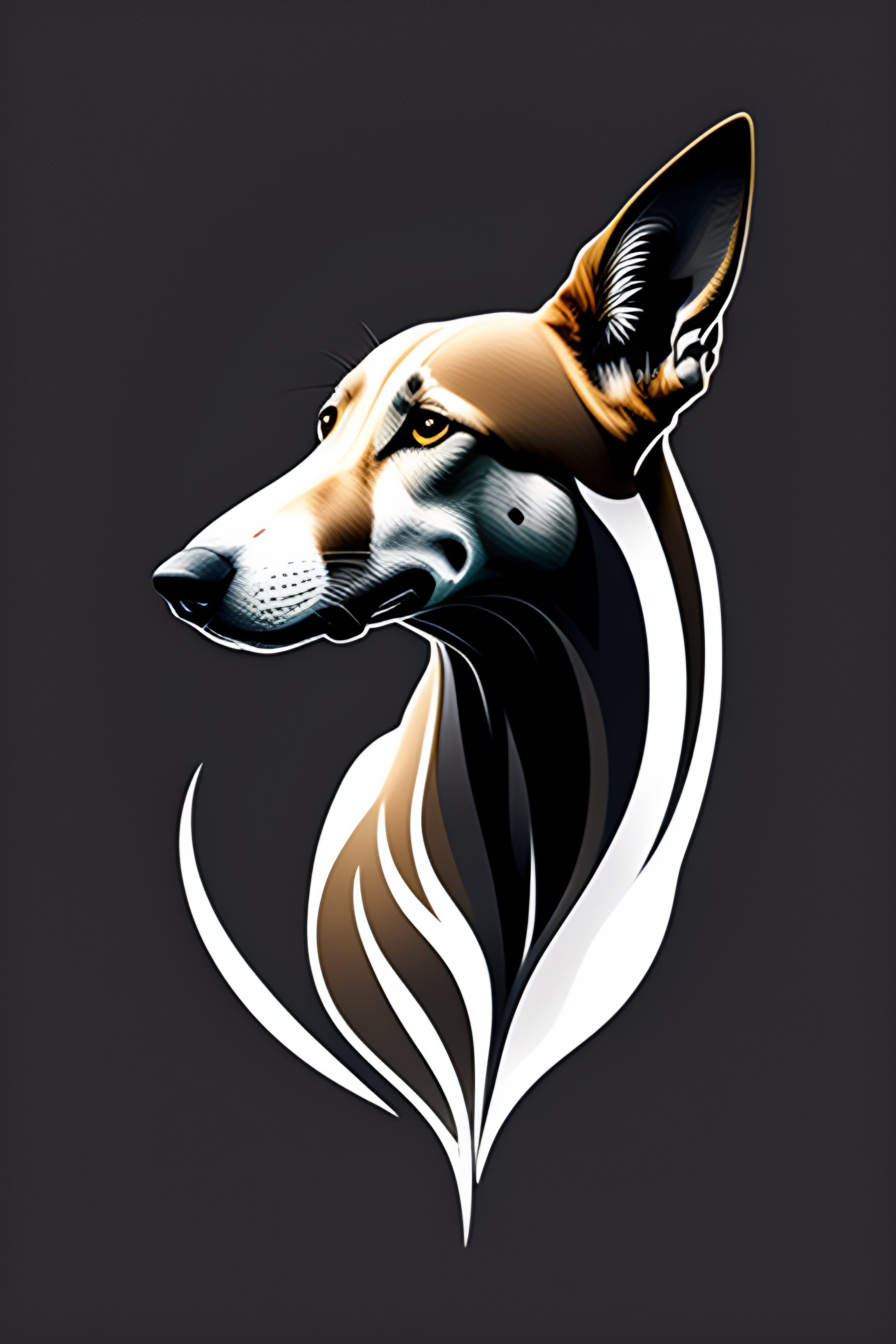 Lexica - A beautiful design of minimalist running greyhound by quibe ...