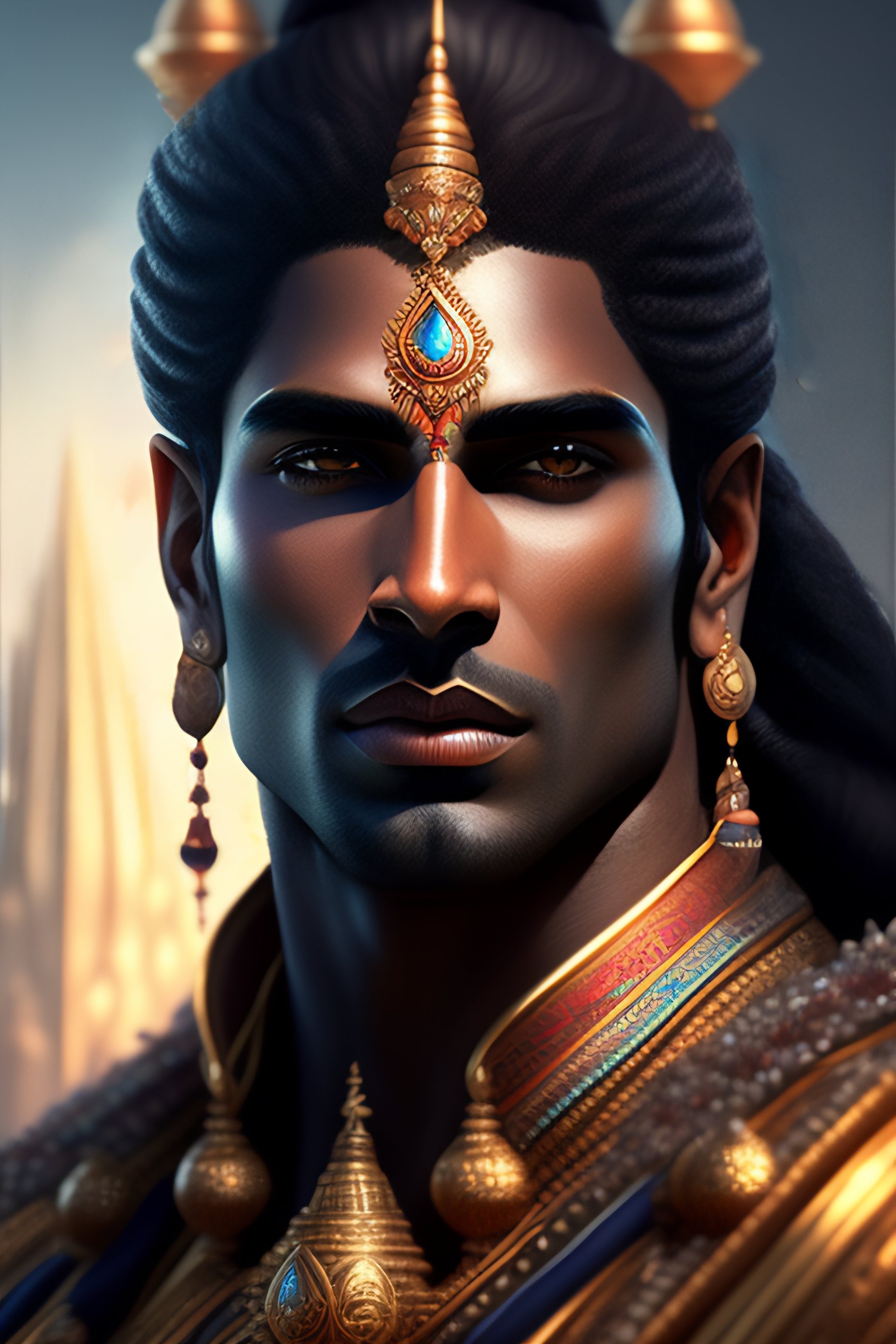 Lexica - Portrait of a Lord Shiva, fantasy, front light, intricate ...