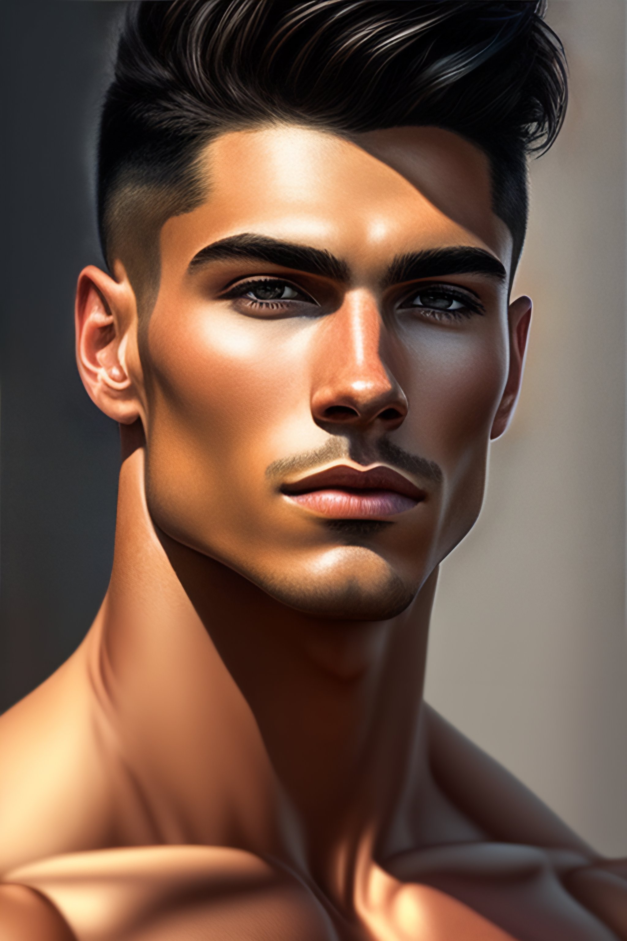 Lexica - Photorealistic portrait of a young butch professional man ...