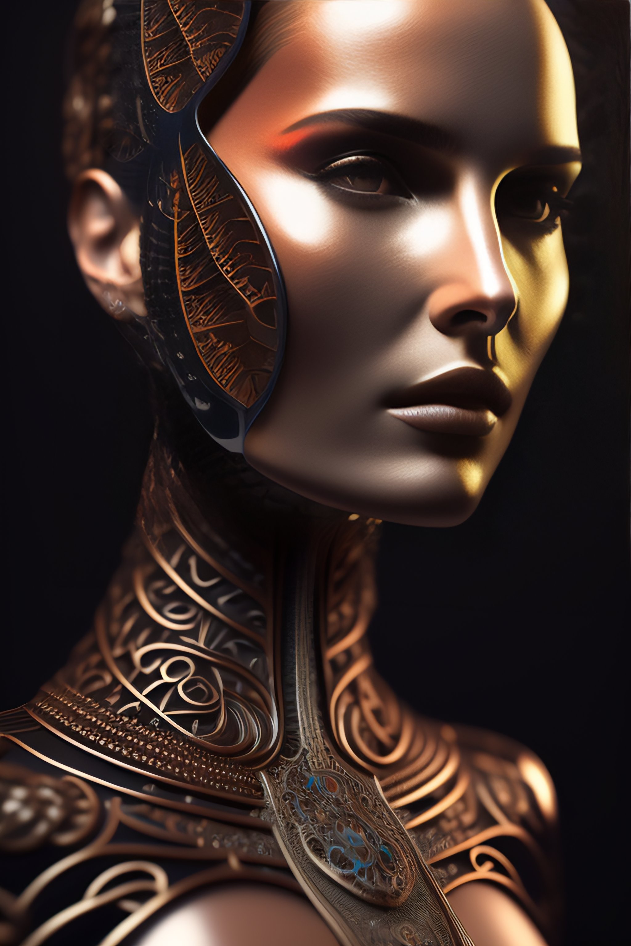 Lexica - Complex 3d render ultra detailed of a real face camera natalie ...