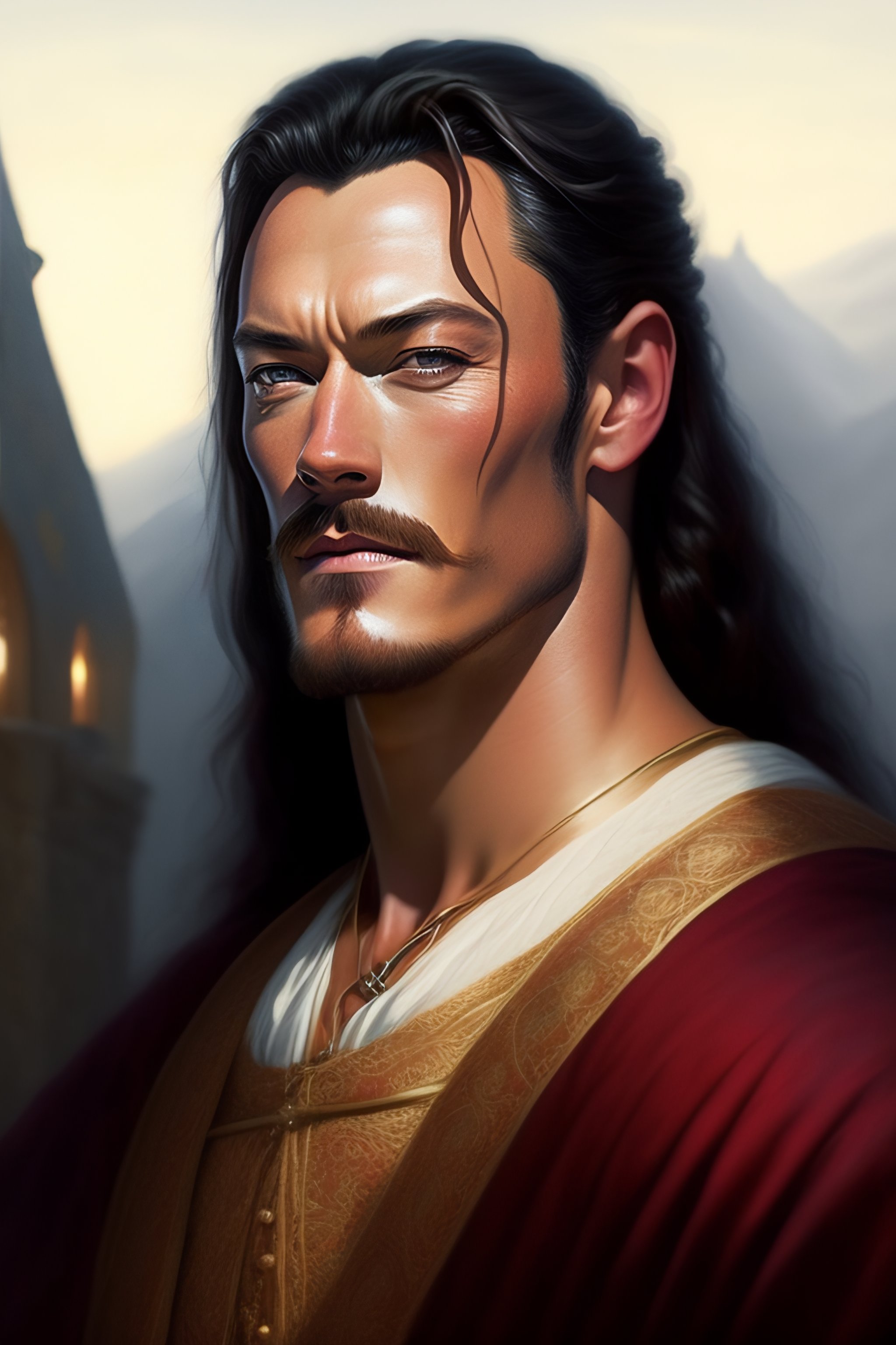 Lexica - Luke evans in medieval style! Pretty face!! concept art, Art ...