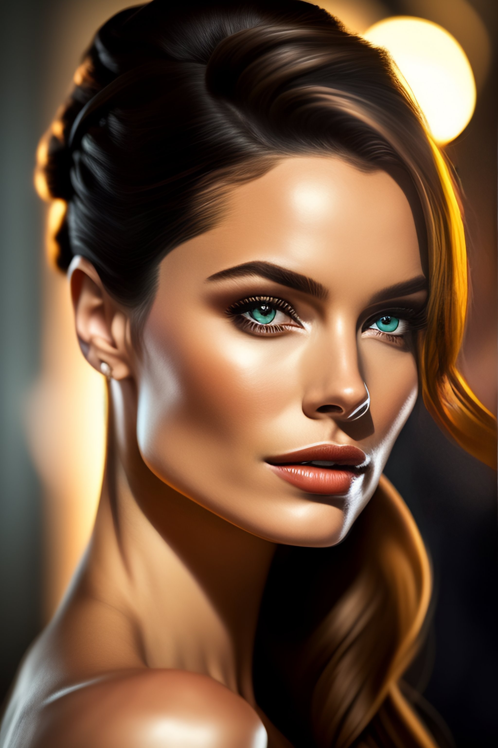 Lexica - Photo of a gorgeous young woman in the style of brad pitt ...
