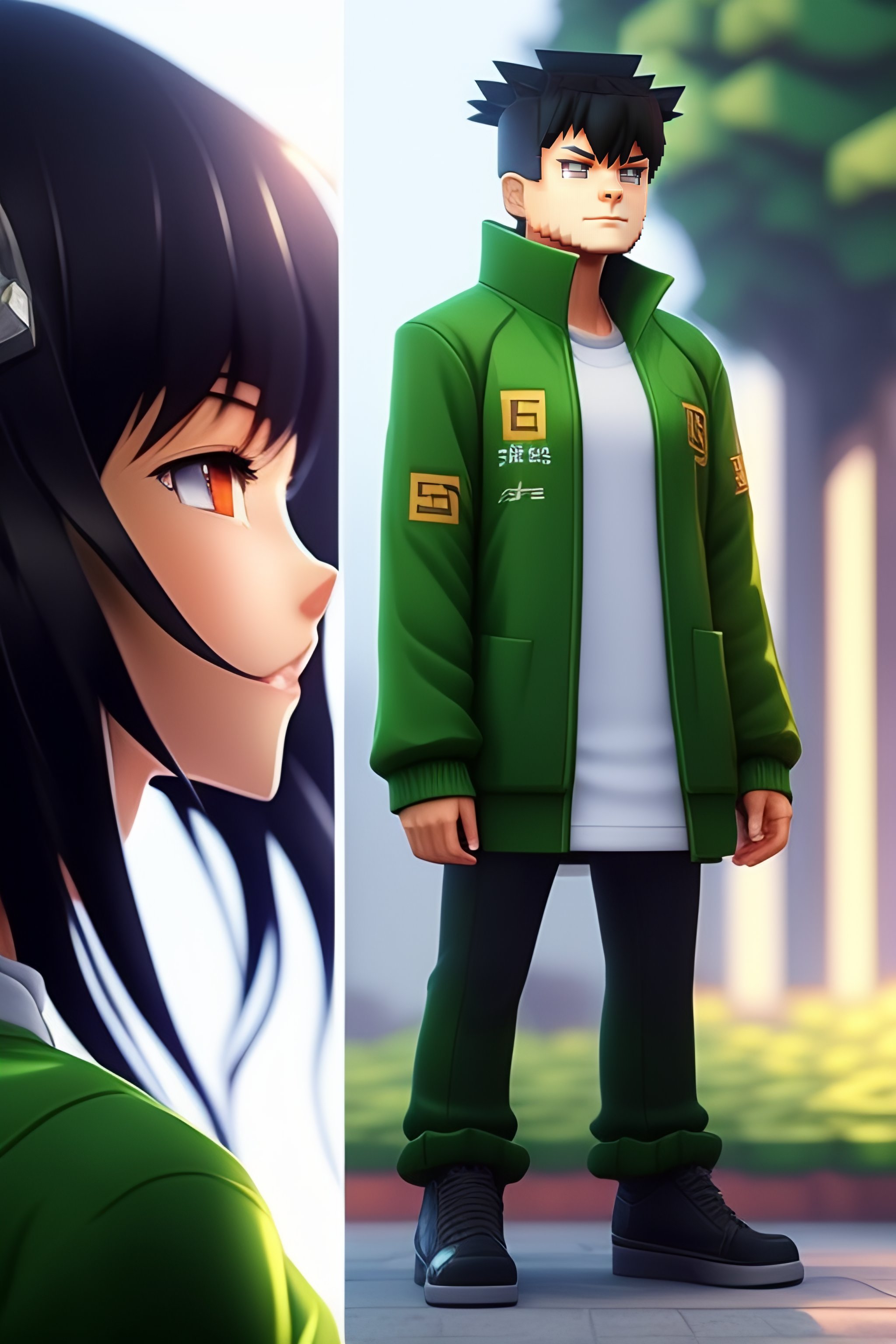 Lexica - Realistic anime Minecraft creeper, full body pose, intricate ...