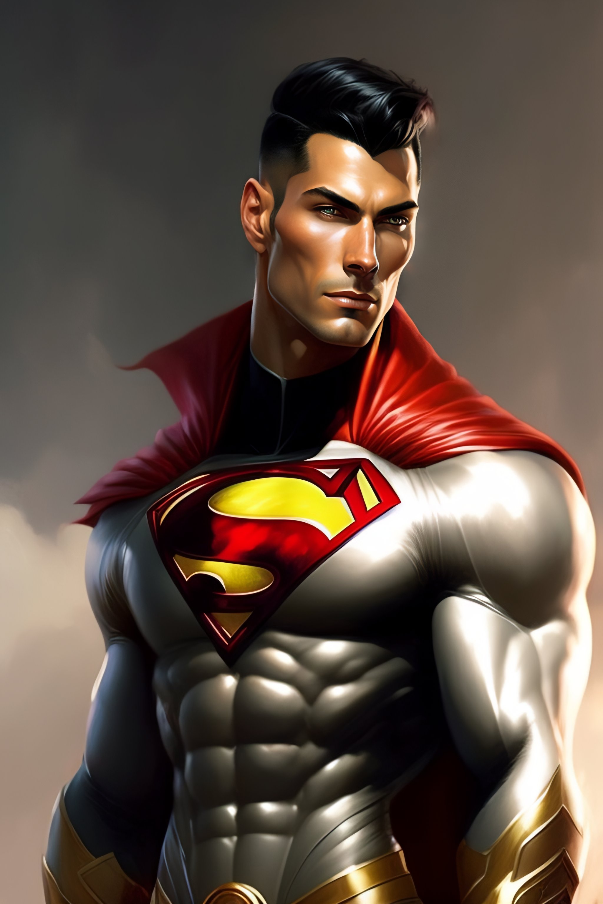 Lexica - Portrait of a super thin muscular superman, epic, tragic ...