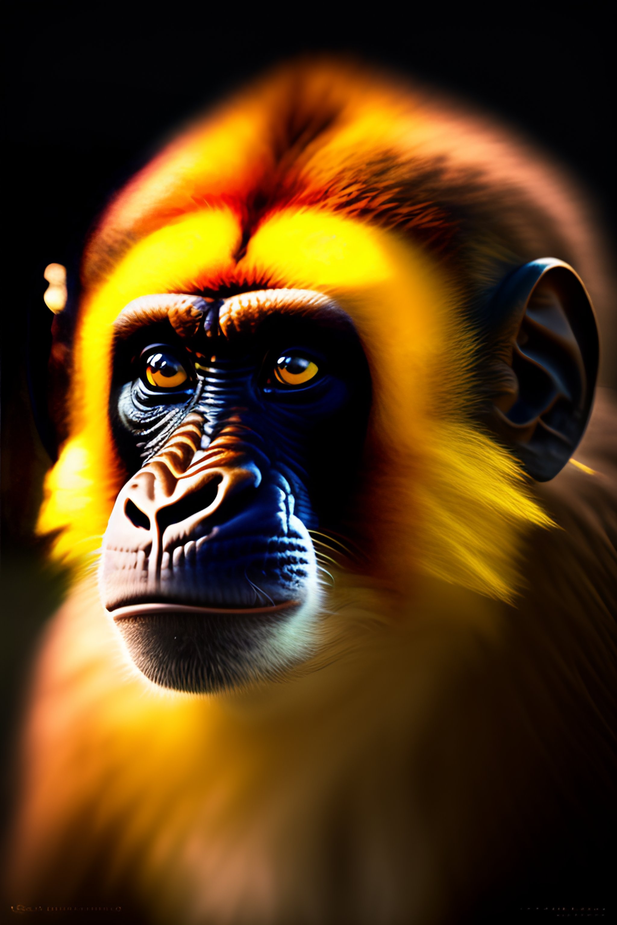 Lexica - Monkey with yellow eyes