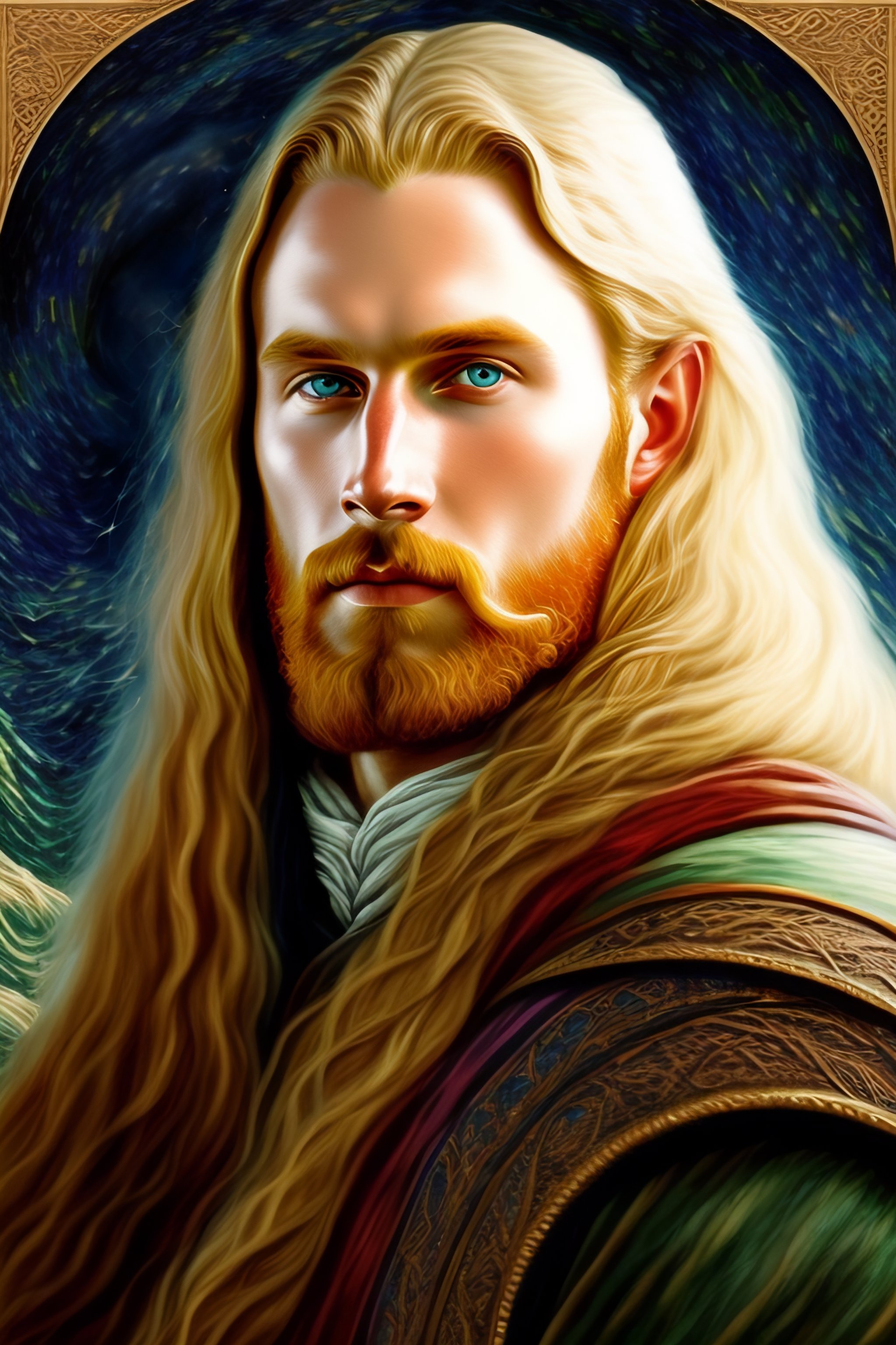 Lexica - Valinor from the lord of the rings in van gogh style