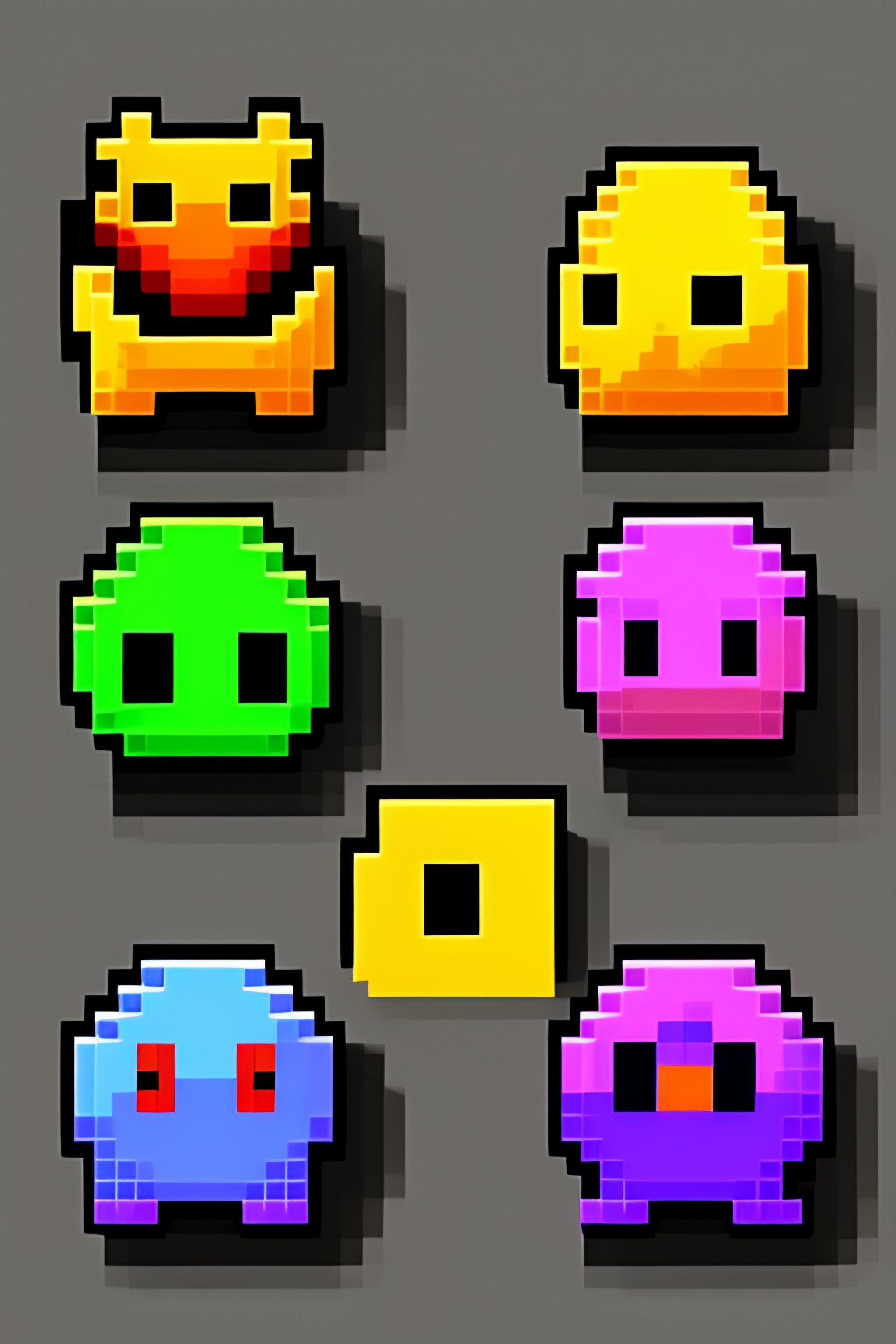 Lexica - Simple pixel art sprite sheet of monsters in 3 total colors ...