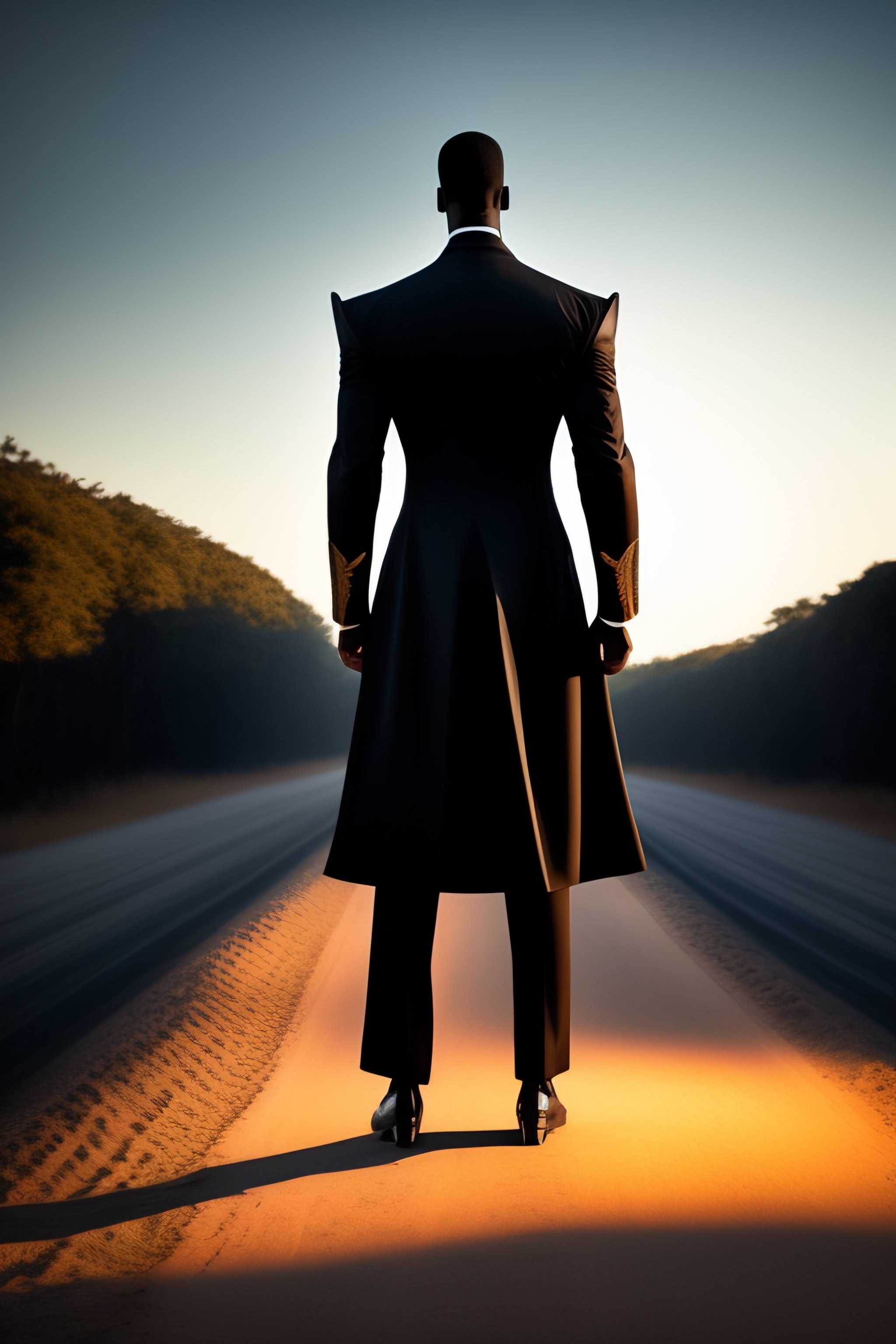 Lexica - A tall black skinny figure in your bedroom standing in front ...