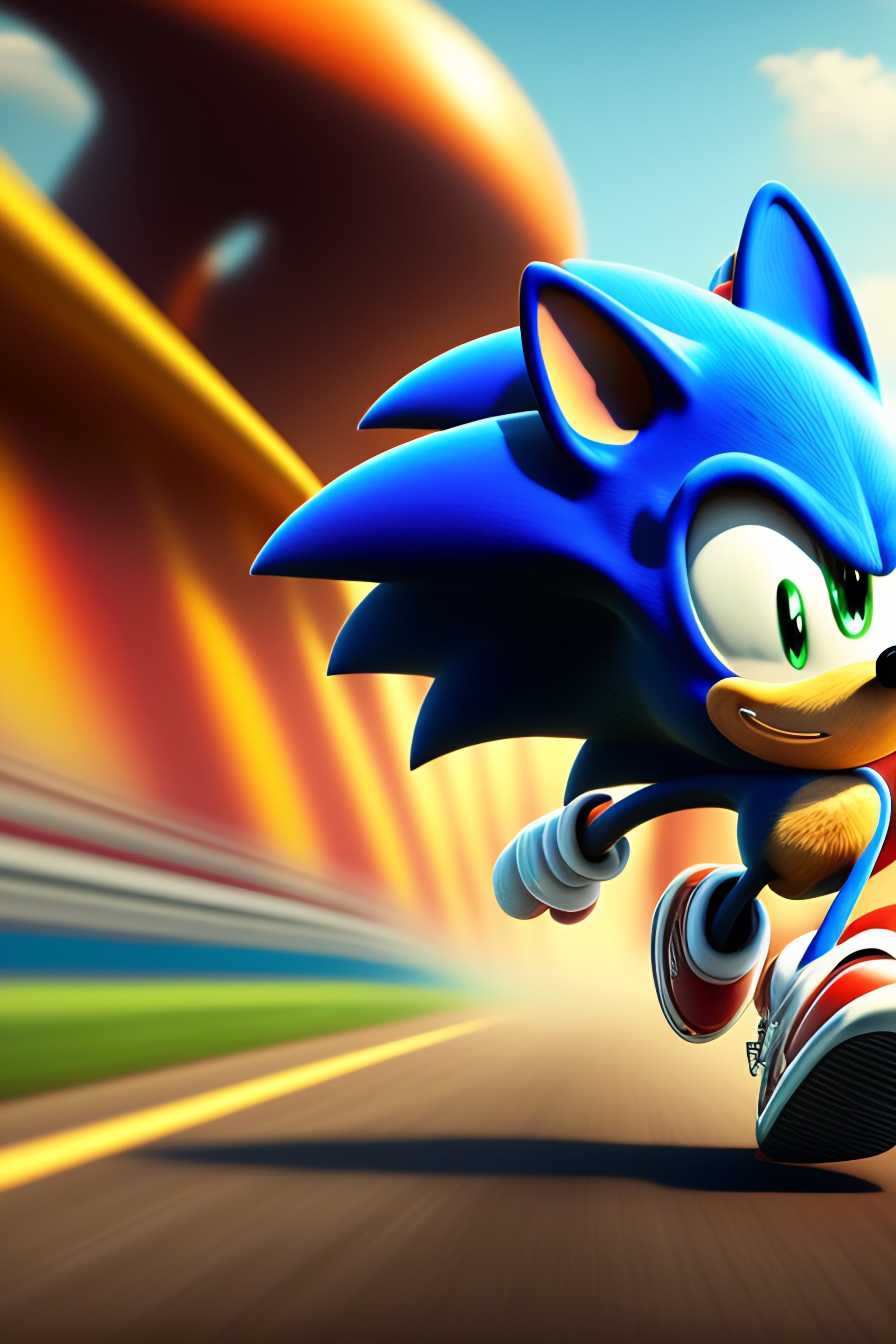 Lexica - Sonic doing a race with dashie