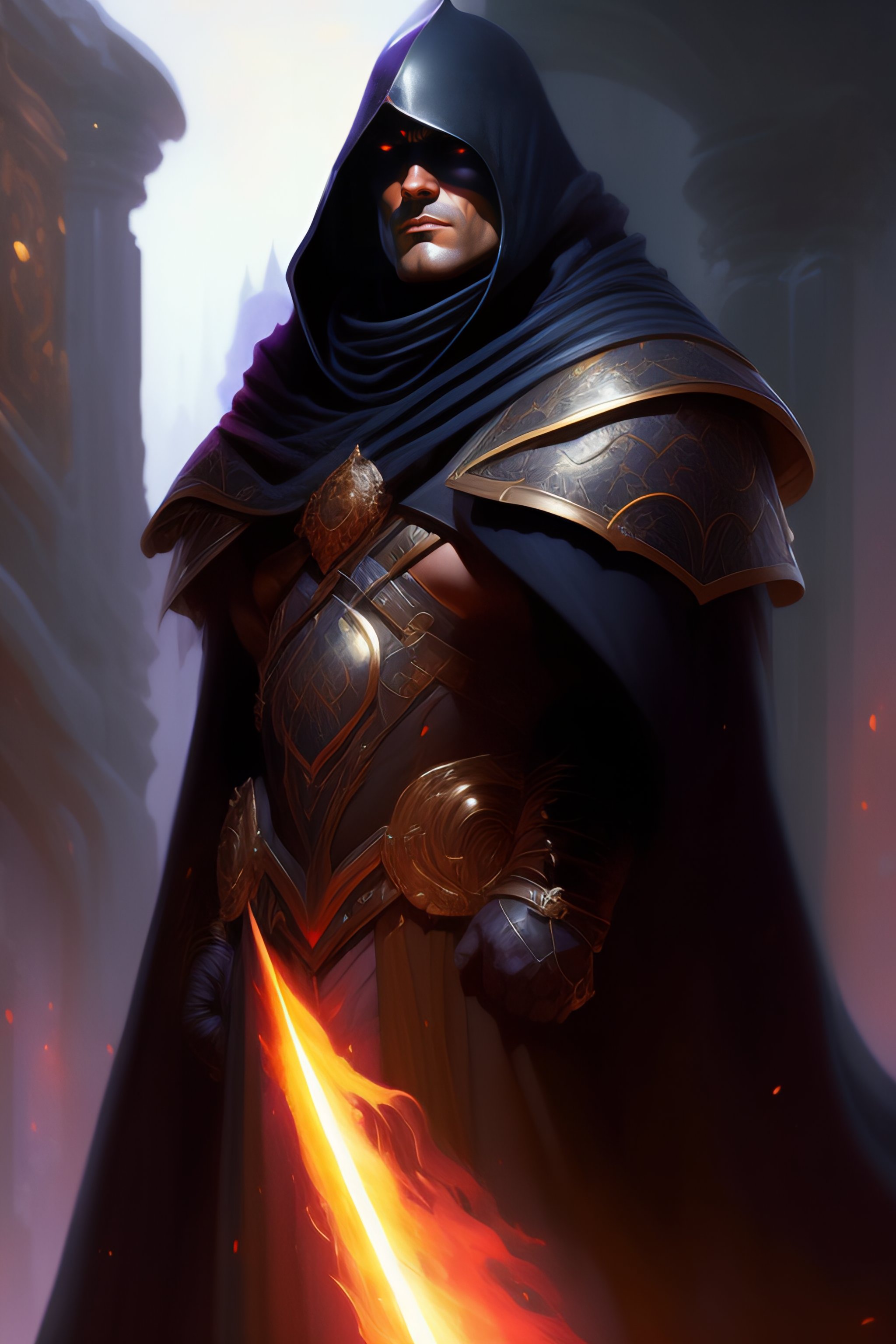 Lexica - Darkseid character portrait, wearing a black cloak, holding a ...