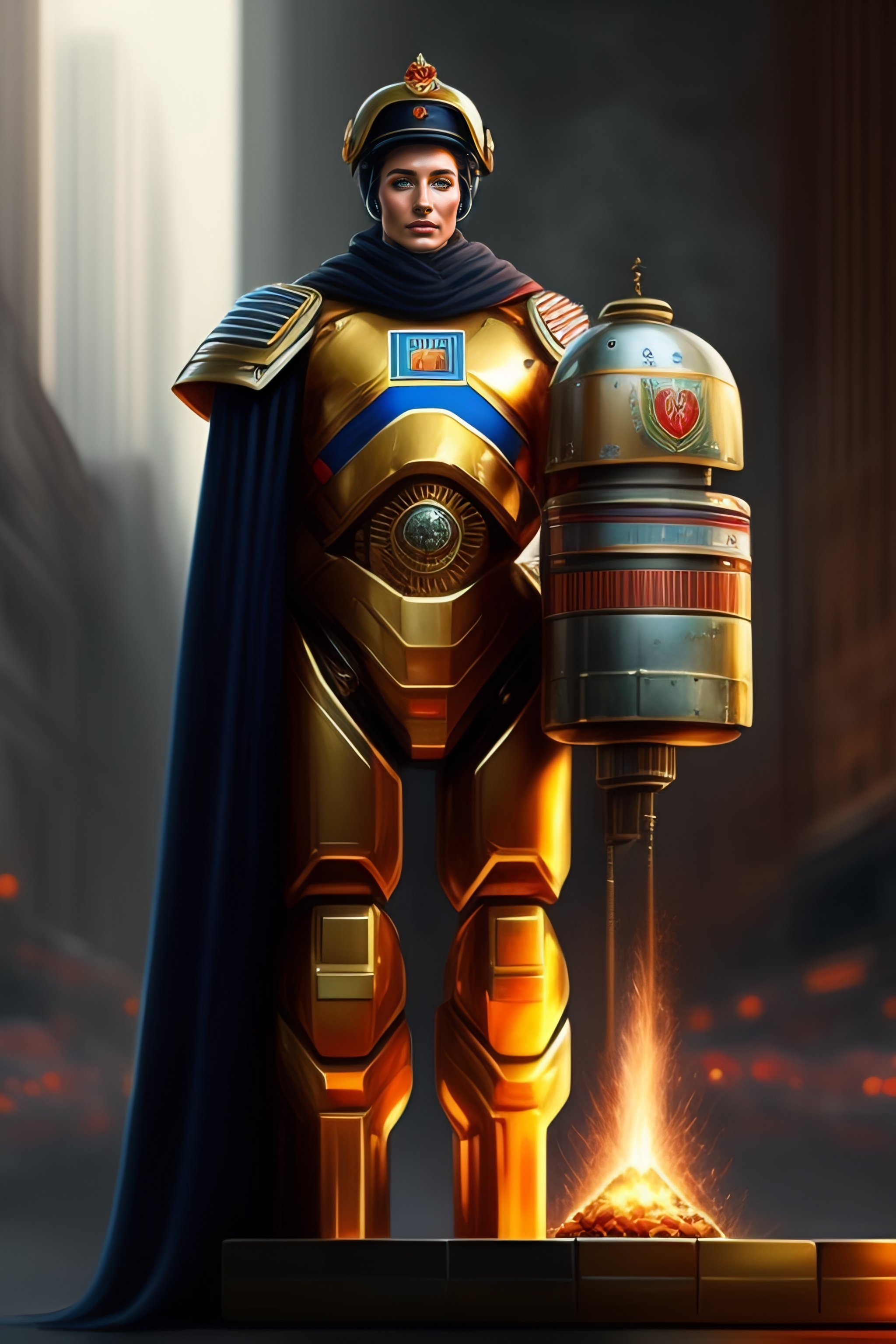 Lexica - A professional painting art piece featuring a robot in Russian ...