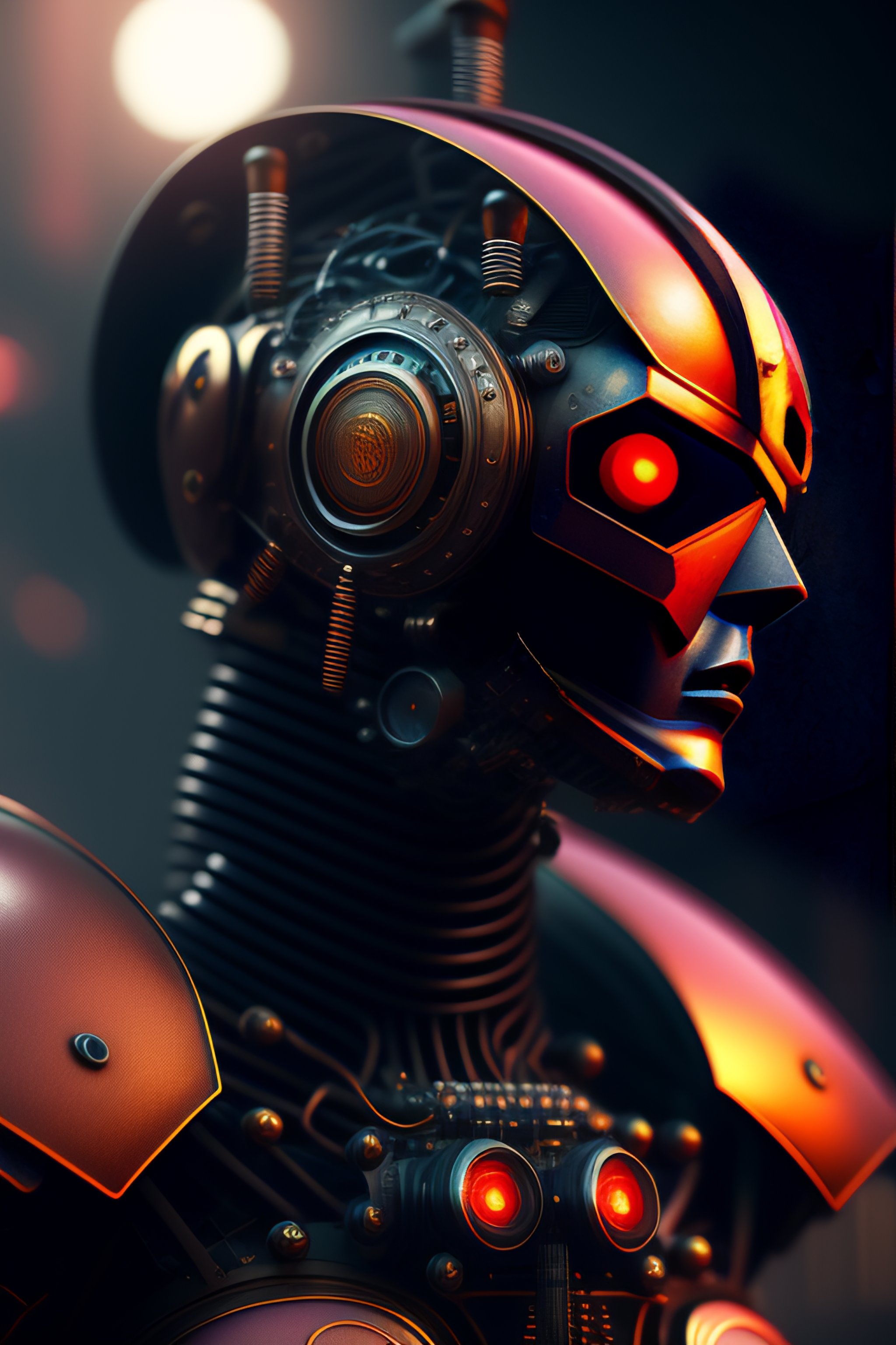 Lexica - Portrait of a rusian evil cyberpunk robot made of rusty clocks ...