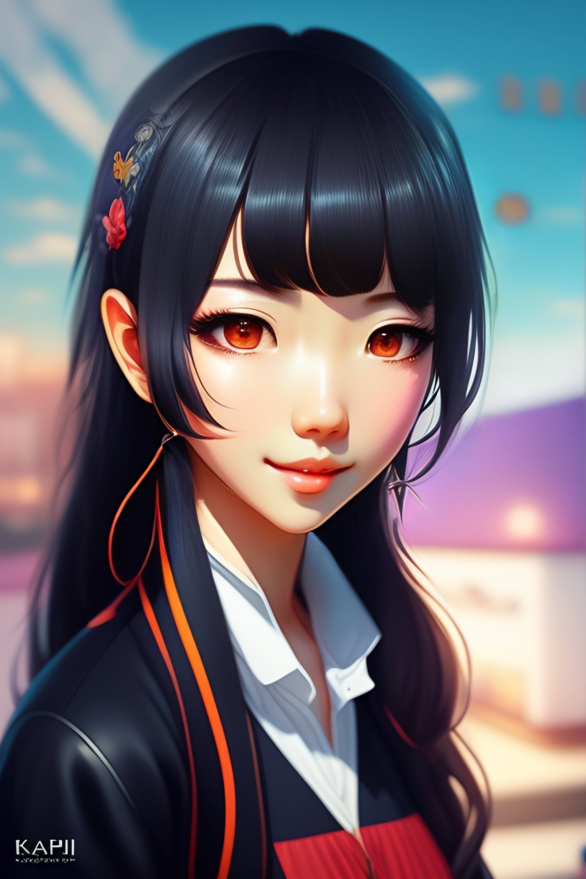 Lexica - Magic eyes, girl, kawai, mappa studio style