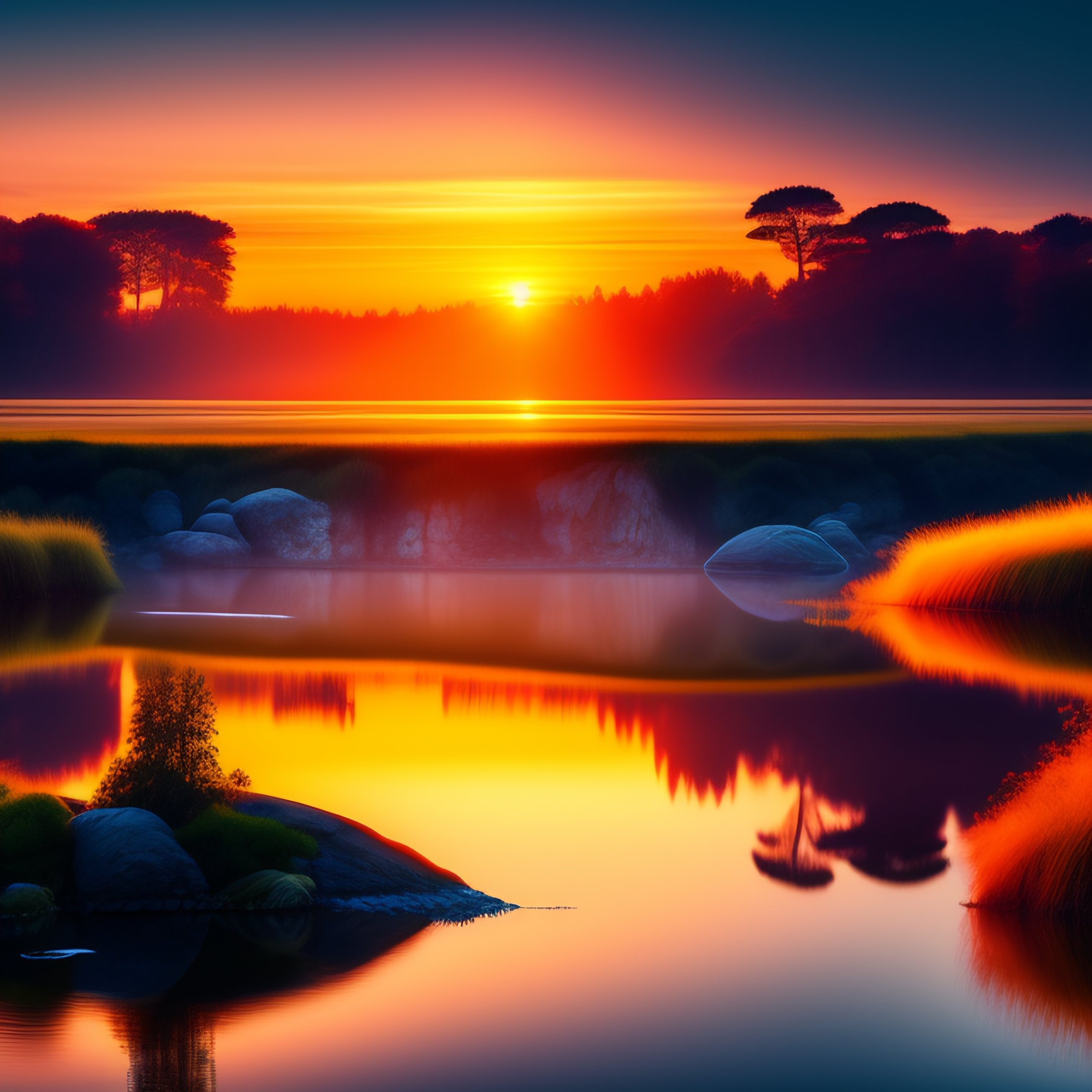 Lexica - Landscape sunset river future