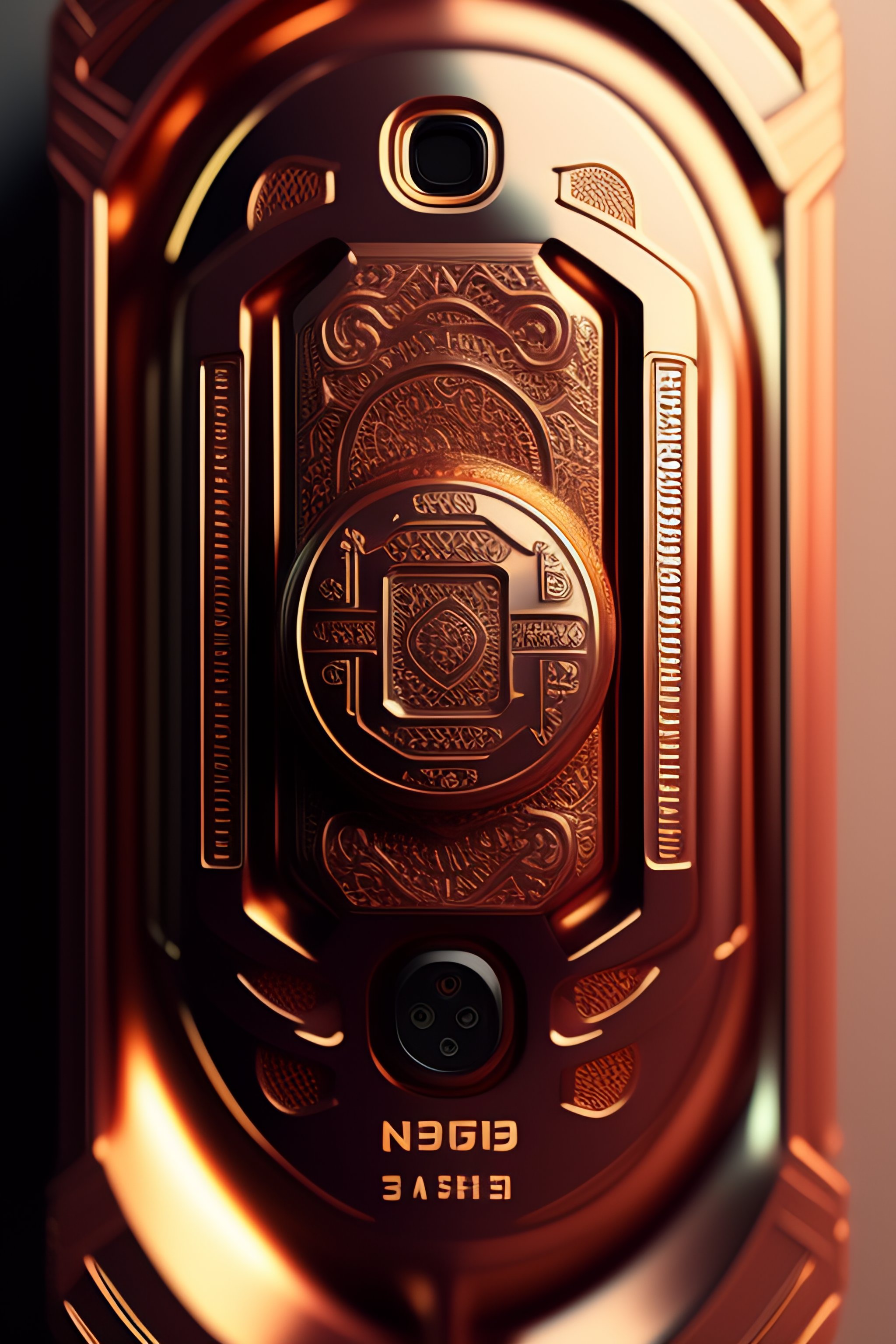 Lexica - A mobile phone with a Eastern Samurai pattern, Fashion ...