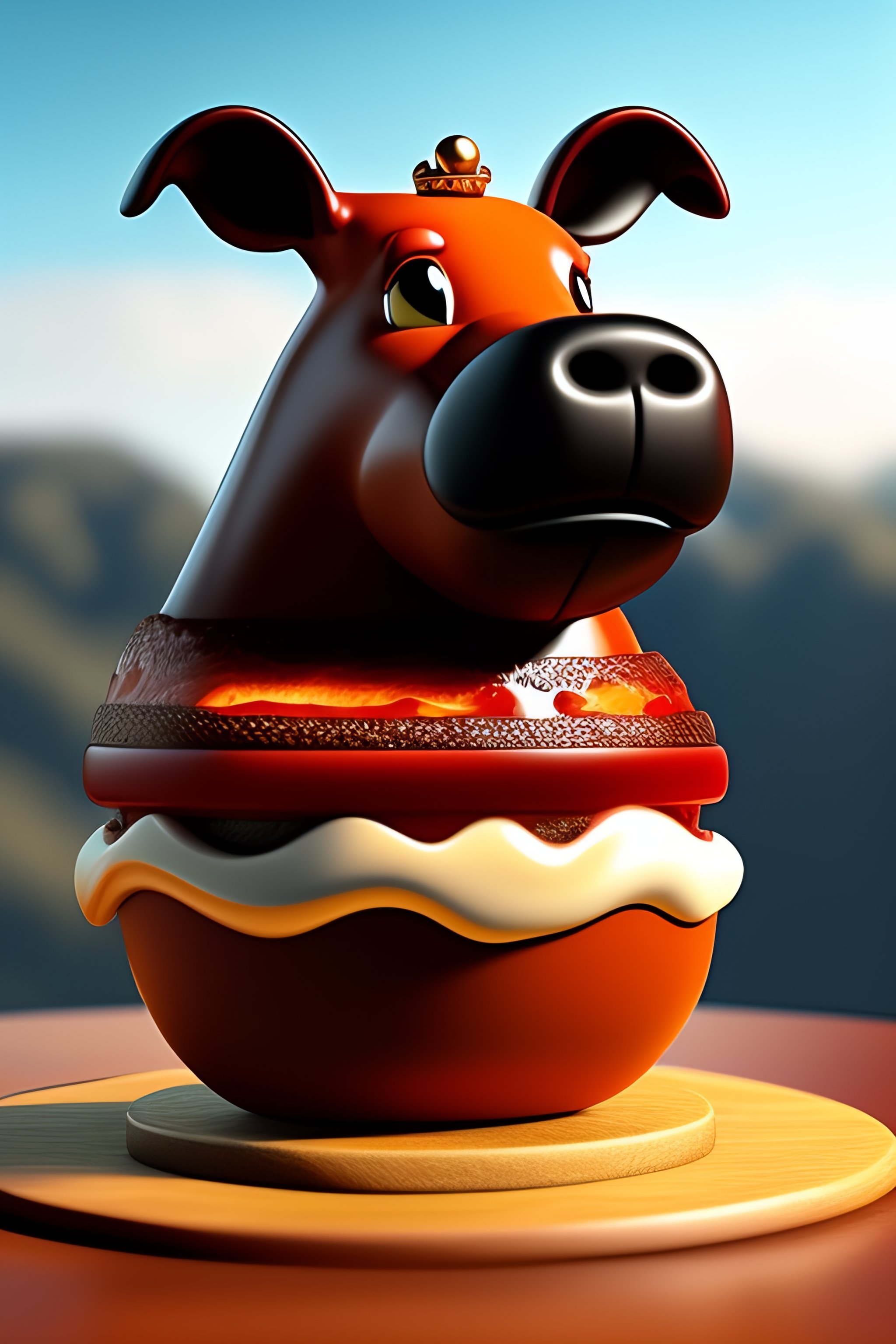 Lexica - Cartoon pfp image of a steak who is a king