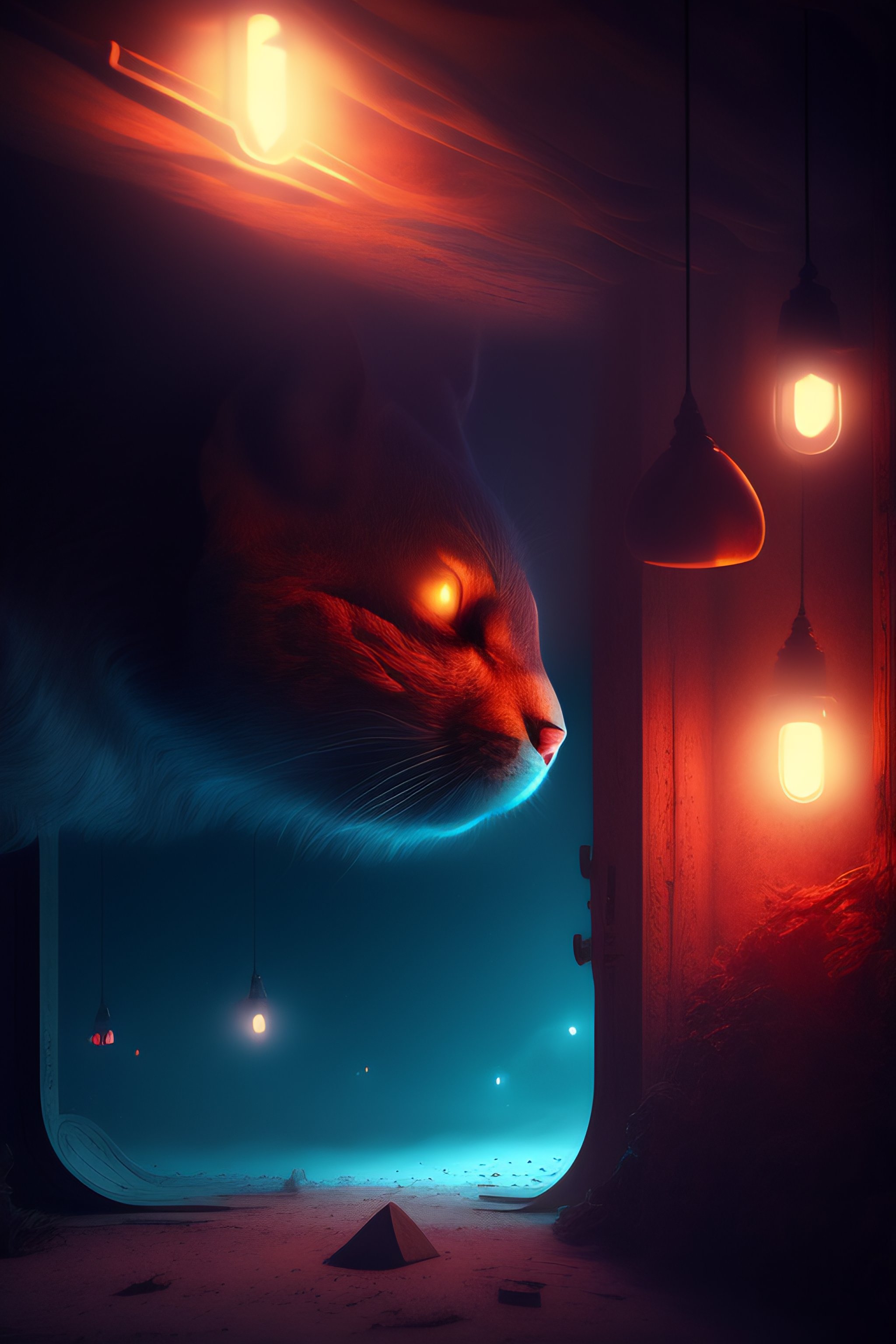 Lexica - Monster inside a liminal space of nightmares, dynamic lighting ...