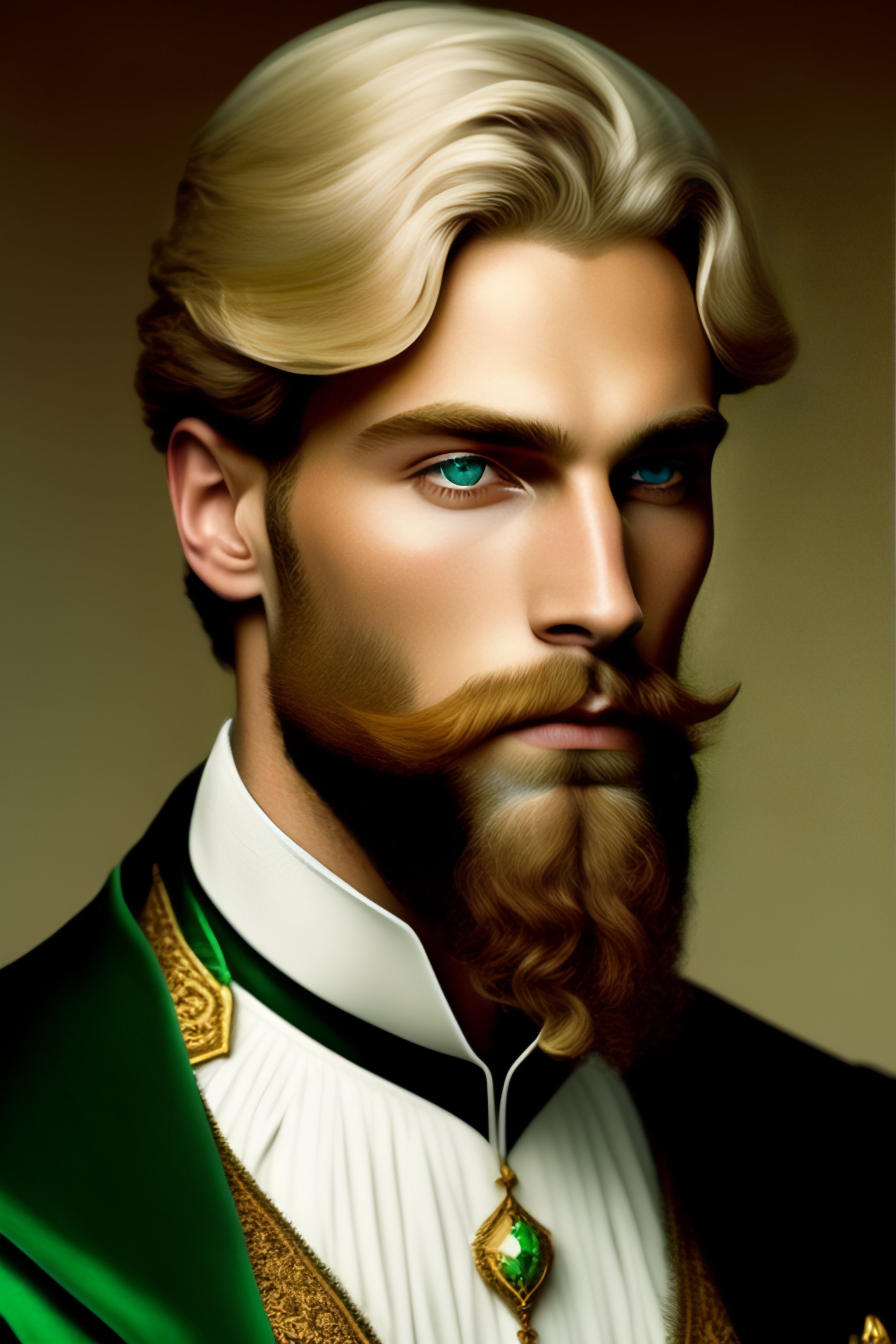 Lexica - Blond man with green eyes human prince of the victorian ...