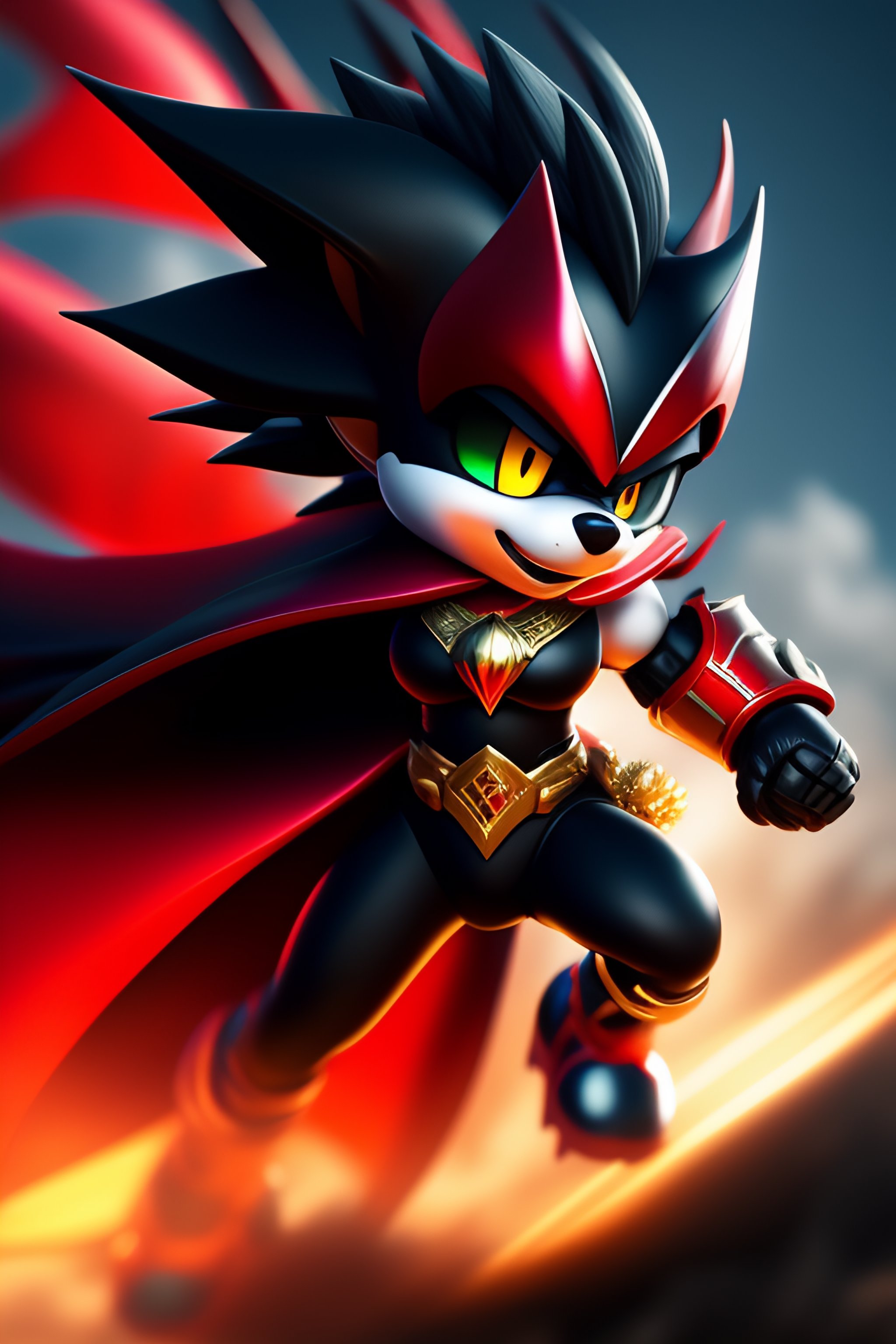 Human Super Shadow The Hedgehog