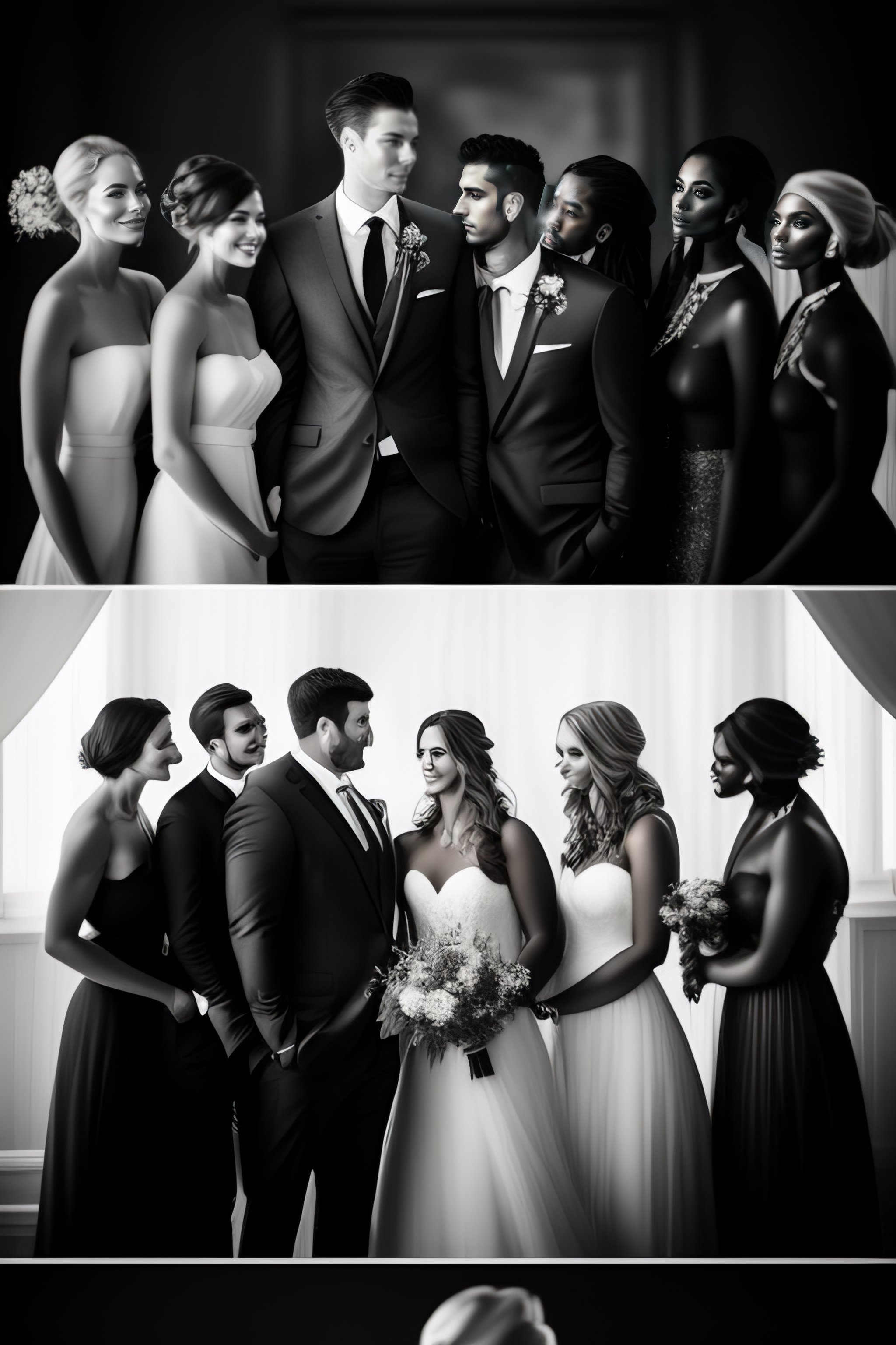 Lexica - A photographer surrounded by 10 beautiful models with a camera ...