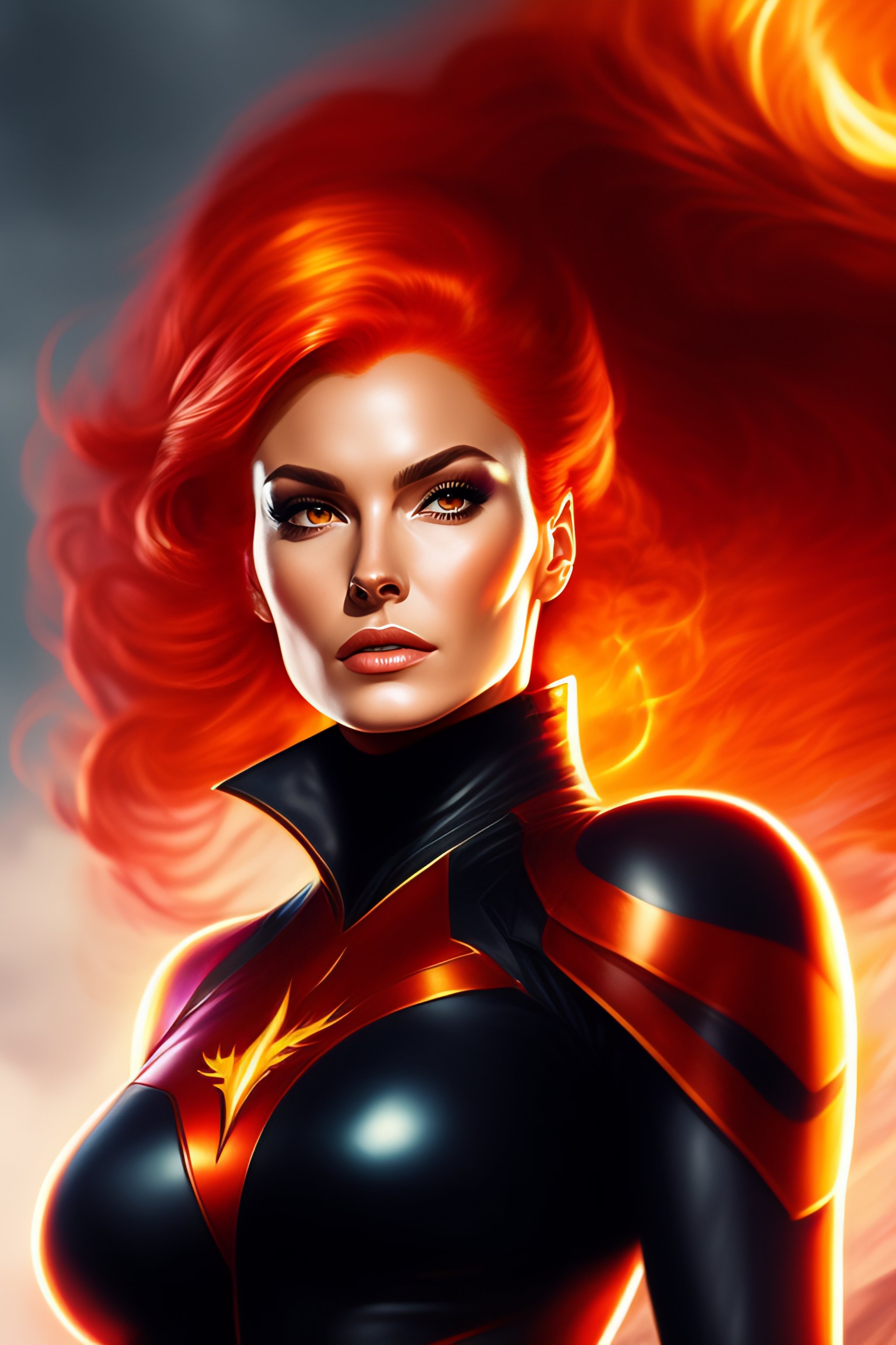 Lexica - Datk Phoenix, Jean Grey, fanart, gorgeous woman, serious ...