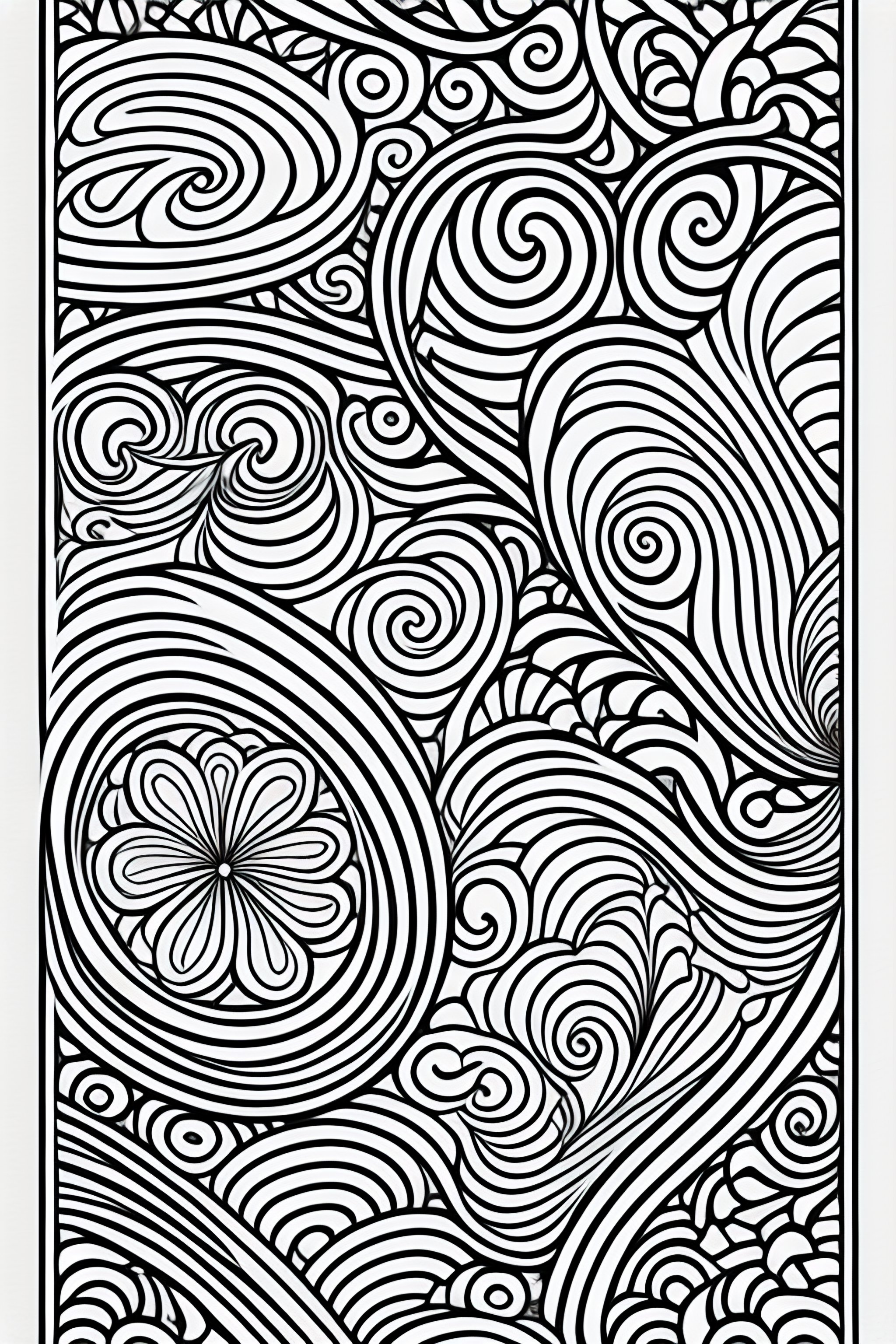 Lexica - Create a coloringpage for a coloring book for adult with ...