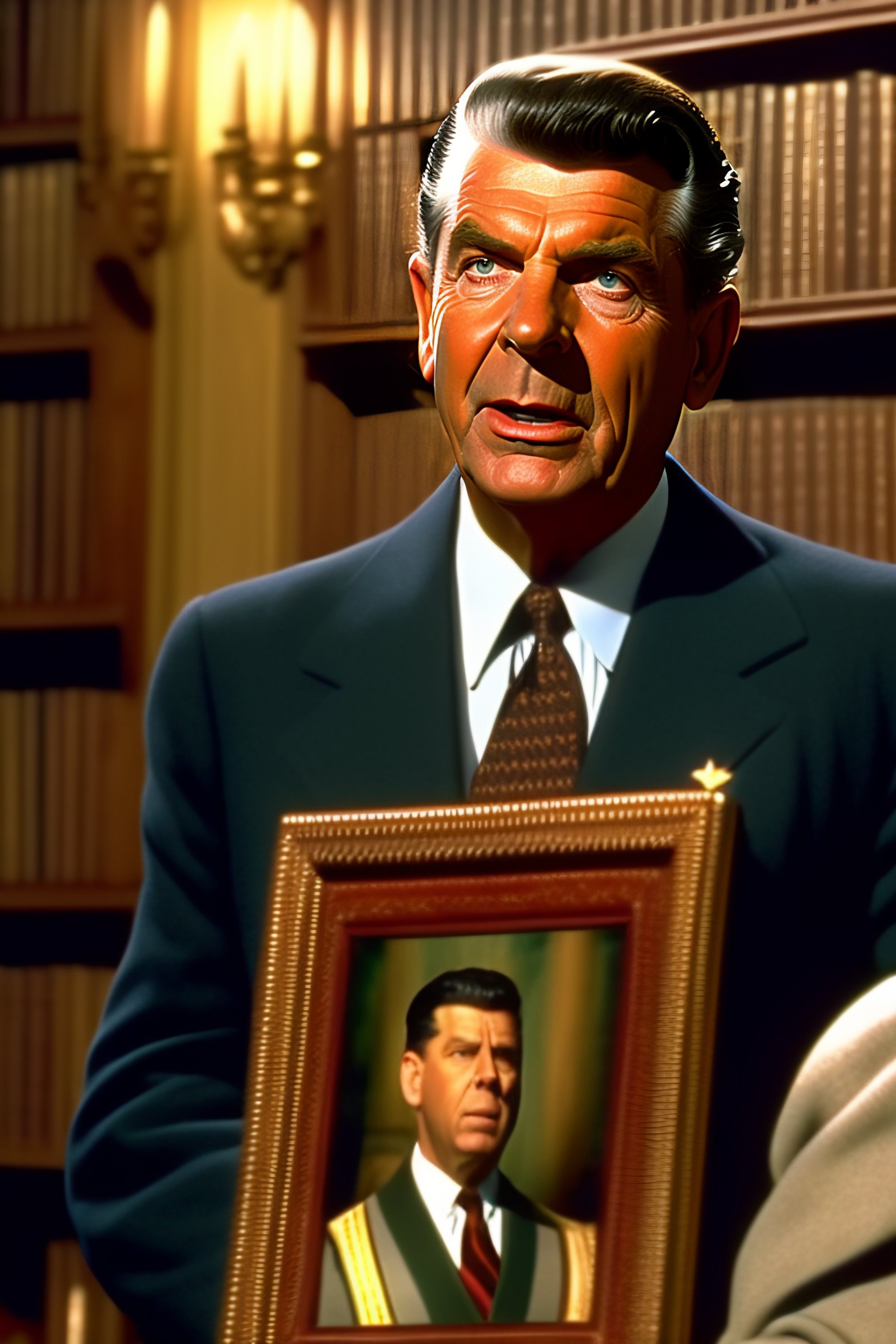 Lexica - Andy griffith as matlock in a library
