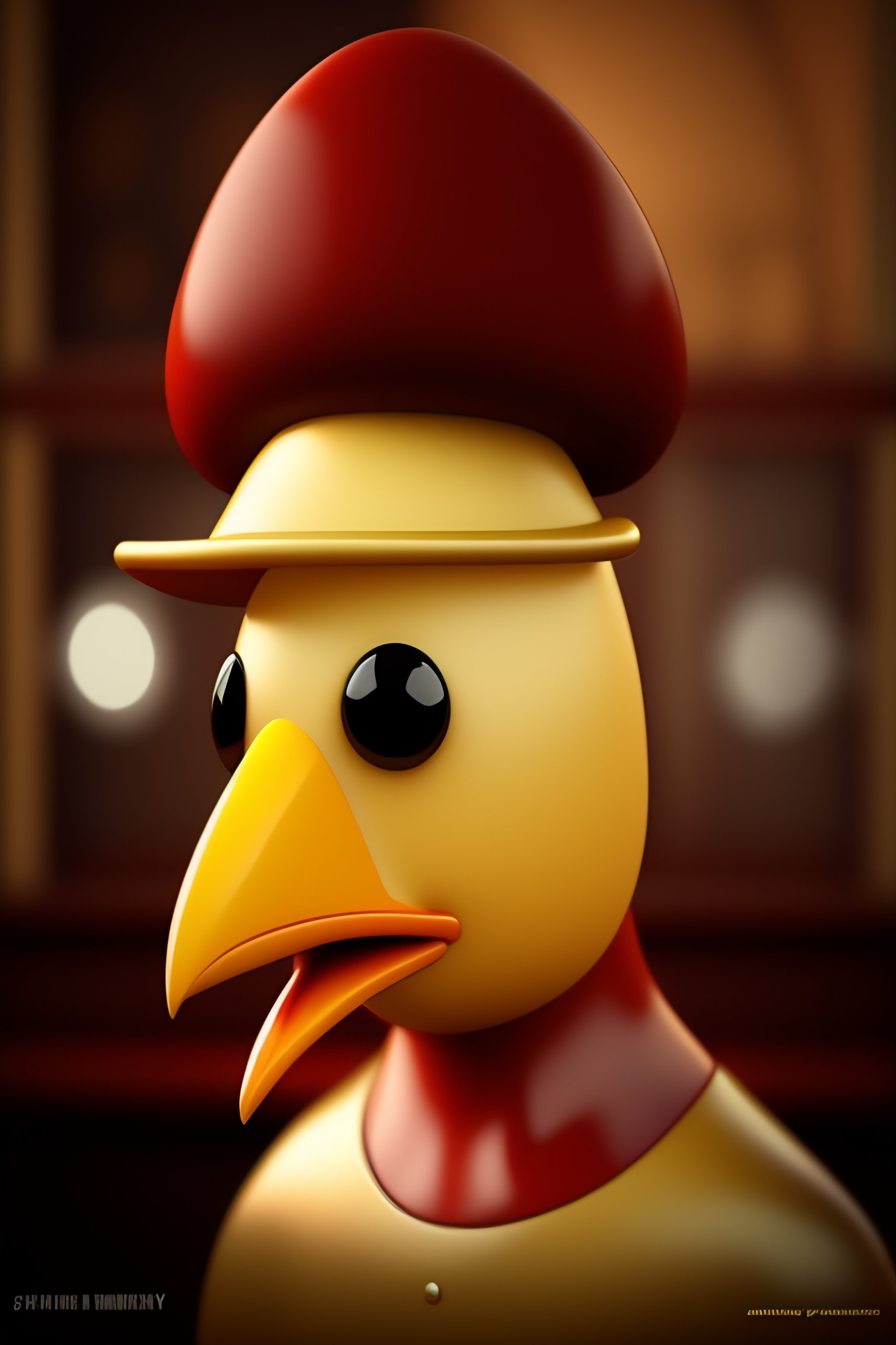 Lexica - Stupid Chicken mask. 3D cartoon. Funny. Camedy.