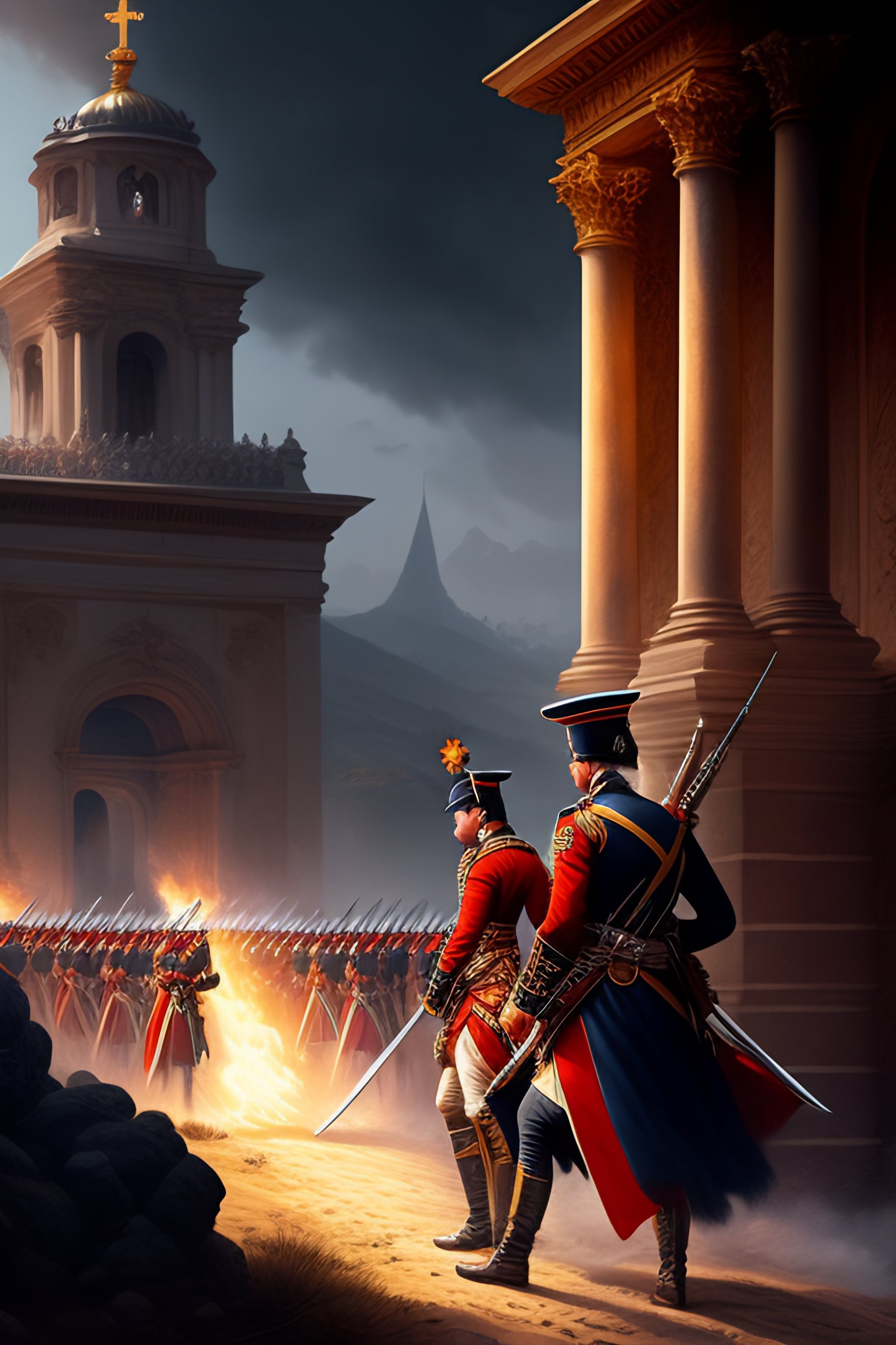 Lexica - Highly detailed illustration featuring french napoleonic ...