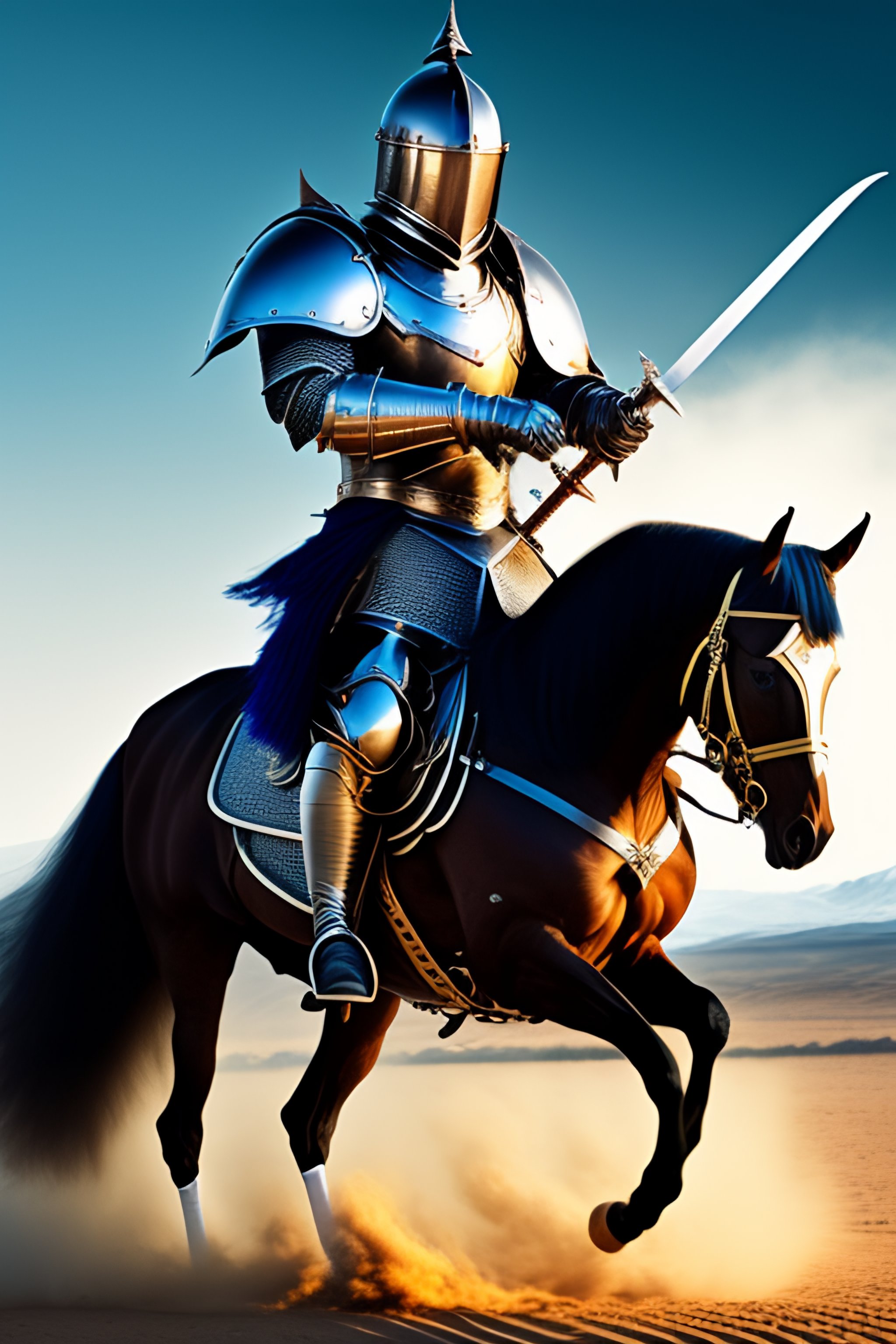 Lexica - Blaspherious dressed in knight armor slaying monsters