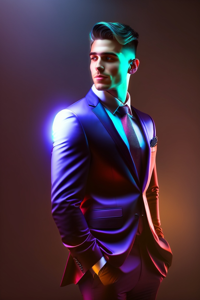 Lexica - Man in his mid 20s, bold, formally dressed, lowkey light setup Lexica - Man in his mid 20s, bold, formally dressed, lowkey light setup