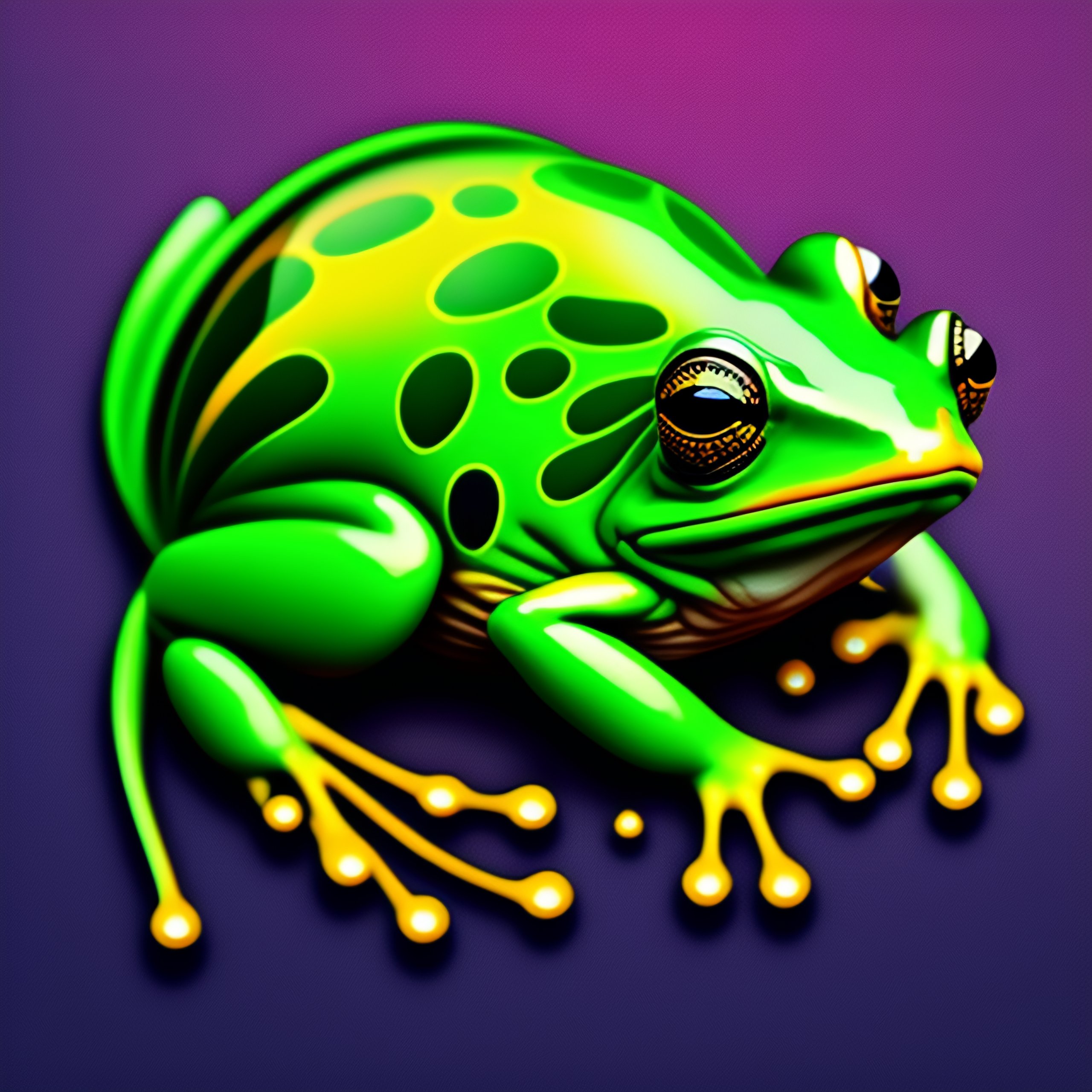 Lexica - Frog icon sprite abstract shape organic nature 2d art