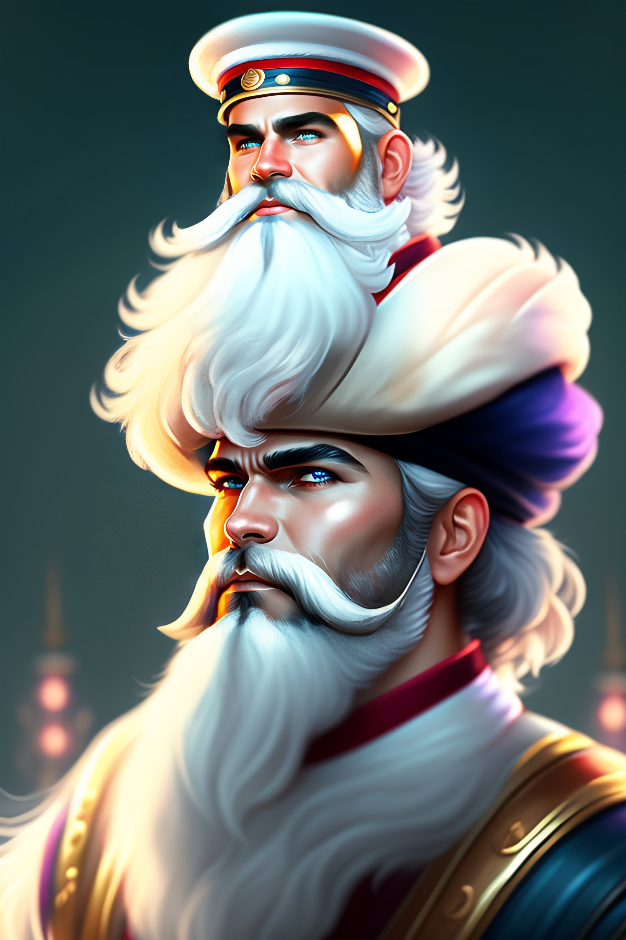 Lexica - Sailor captain, male, fake white beard, digital painting ...