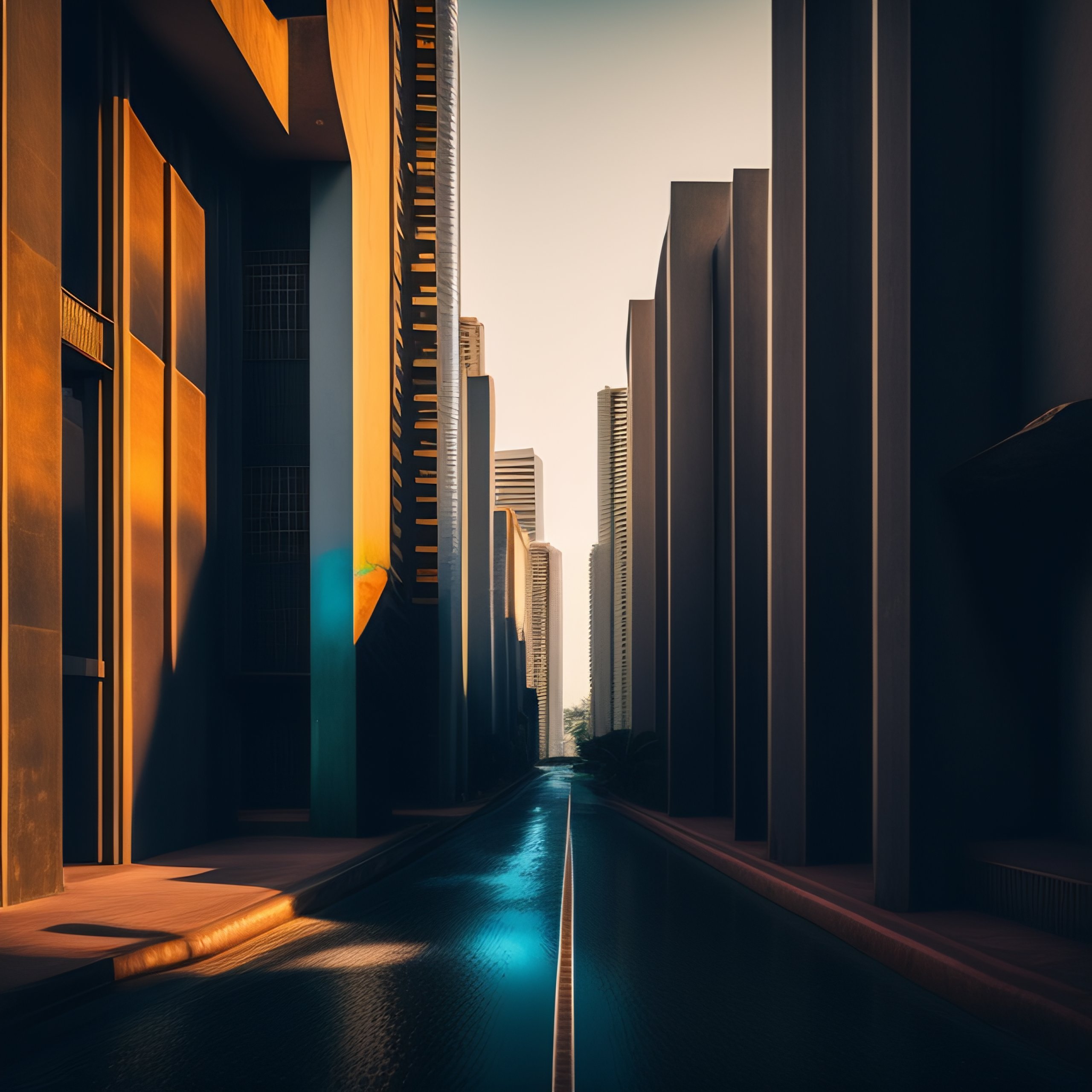 Lexica - Exploring the streets of durban in brutalist stye, high res, 4k