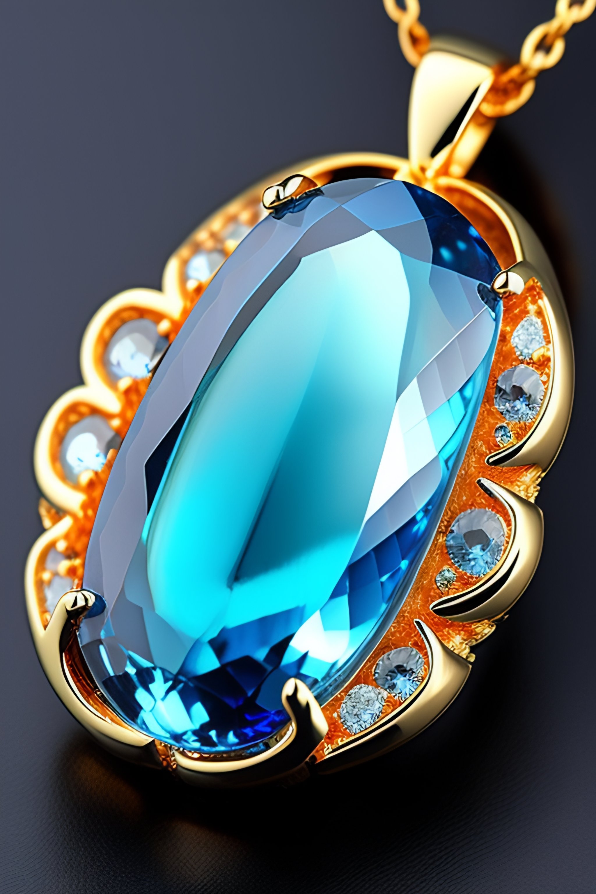 Lexica - Pendant Style: Solitaire Stone: Natural London Blue Topaz ...