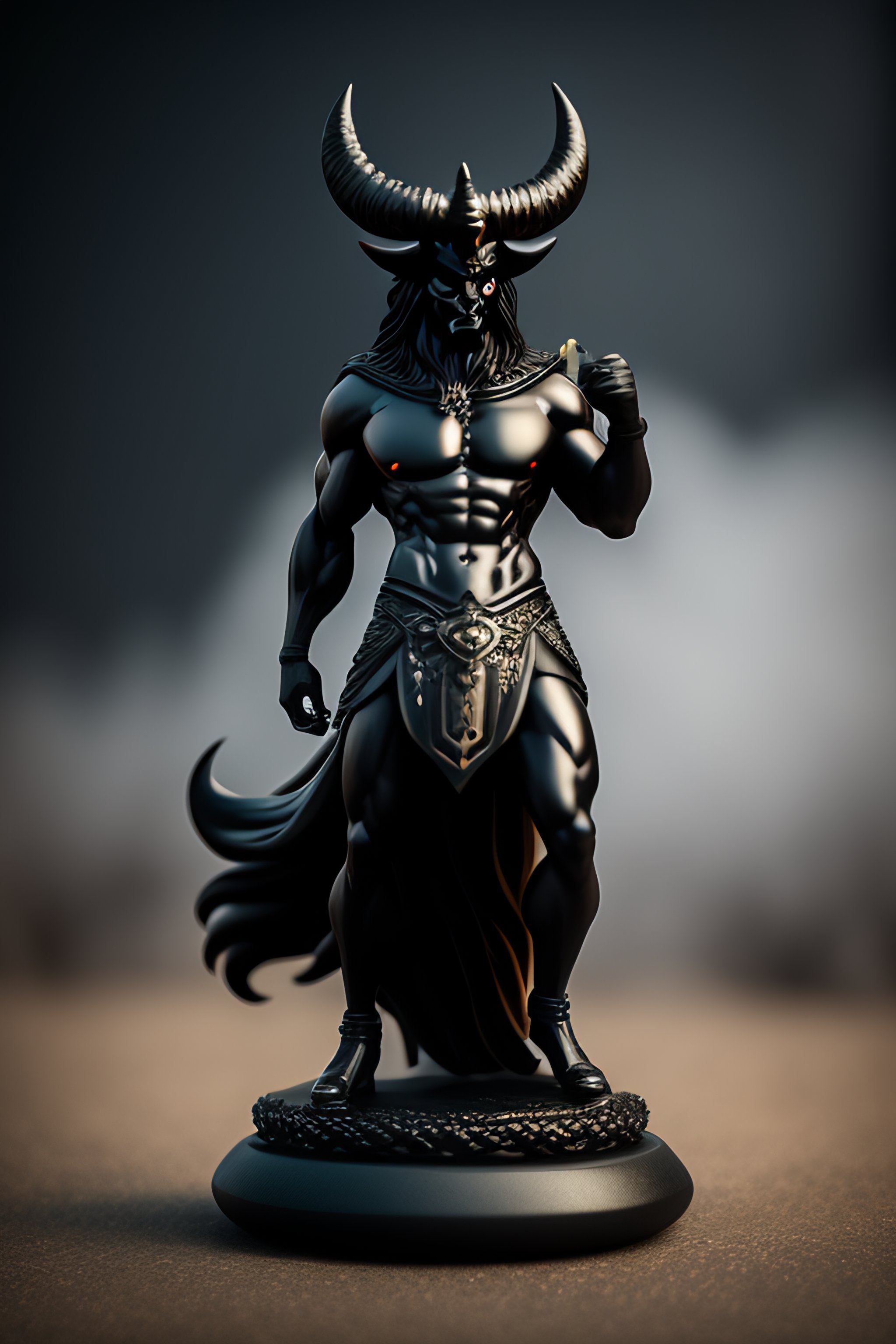 Lexica - A demon made with black stone, Giovanni Strazza sculpt style ...