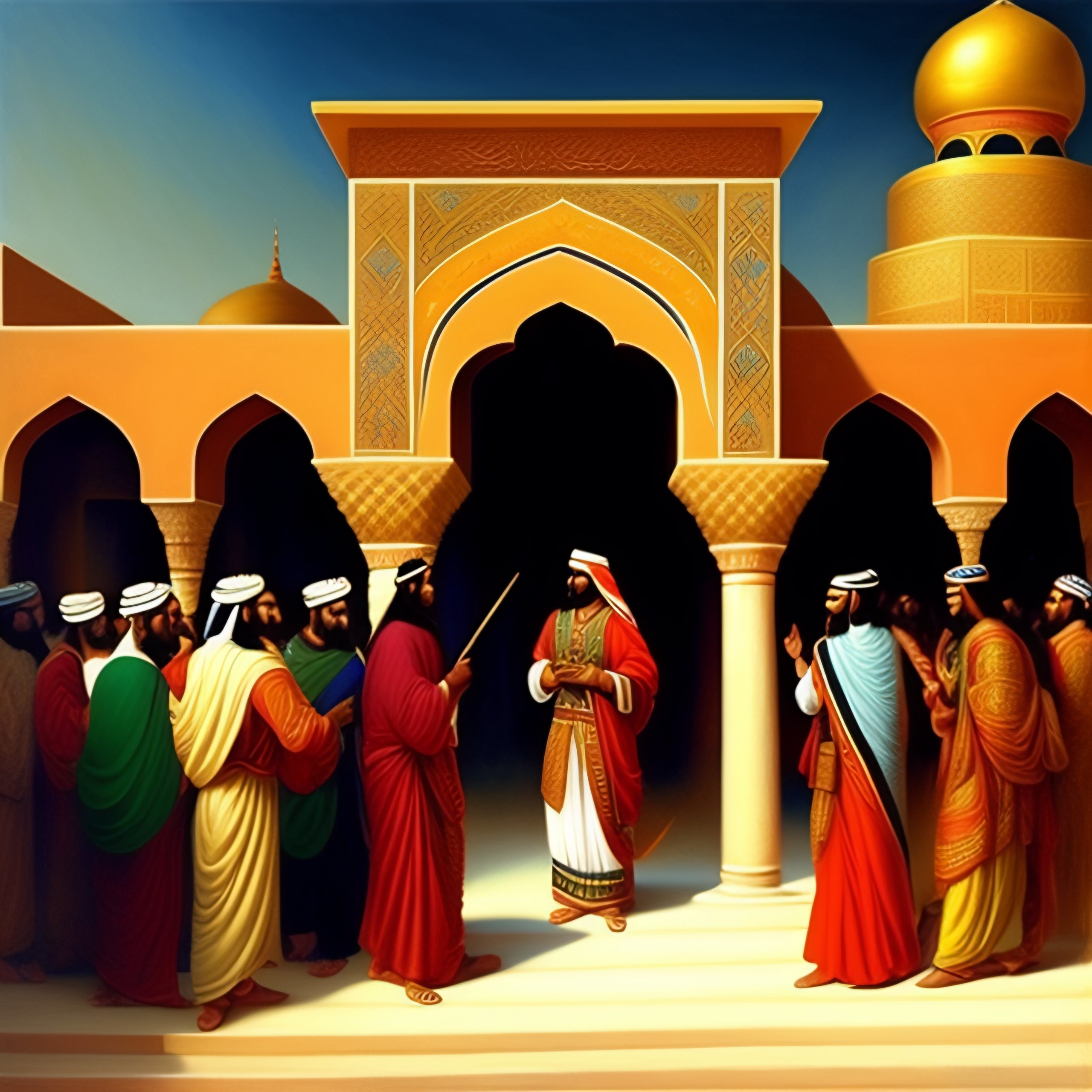 Lexica - A painting of Jarir, an 8th century Arab poet, orating a poem ...