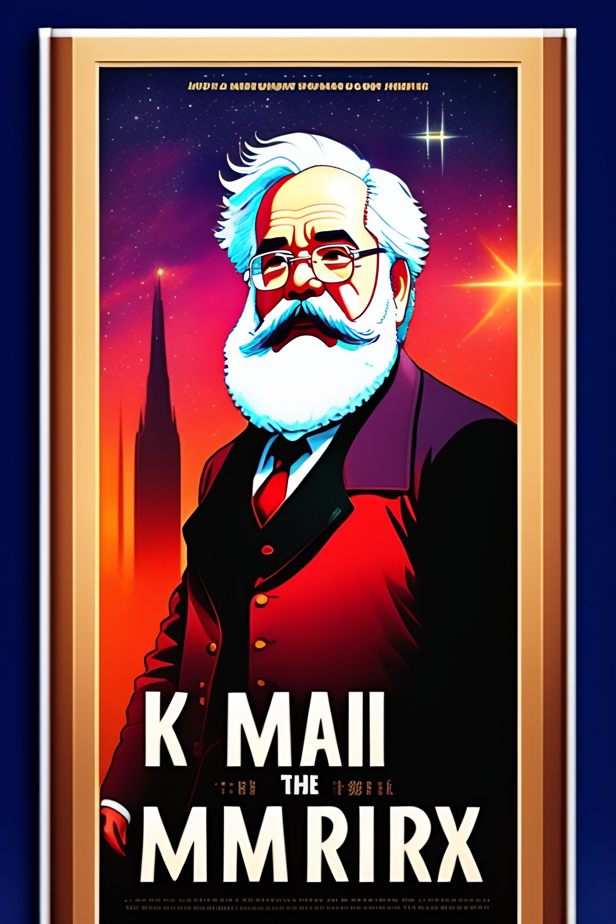 Lexica - Karl Marx: The Movie. Star lights in background. Anime style ...